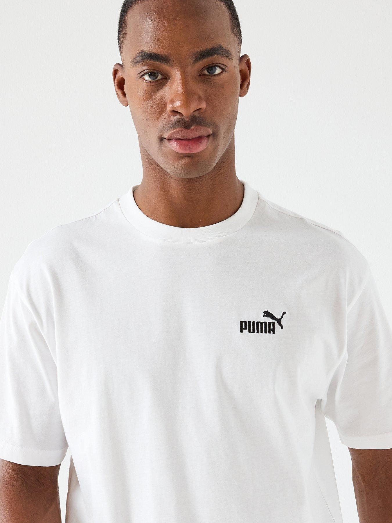 Puma Mens Essentials Relaxed Small No 1 Logo Tee - White | Very