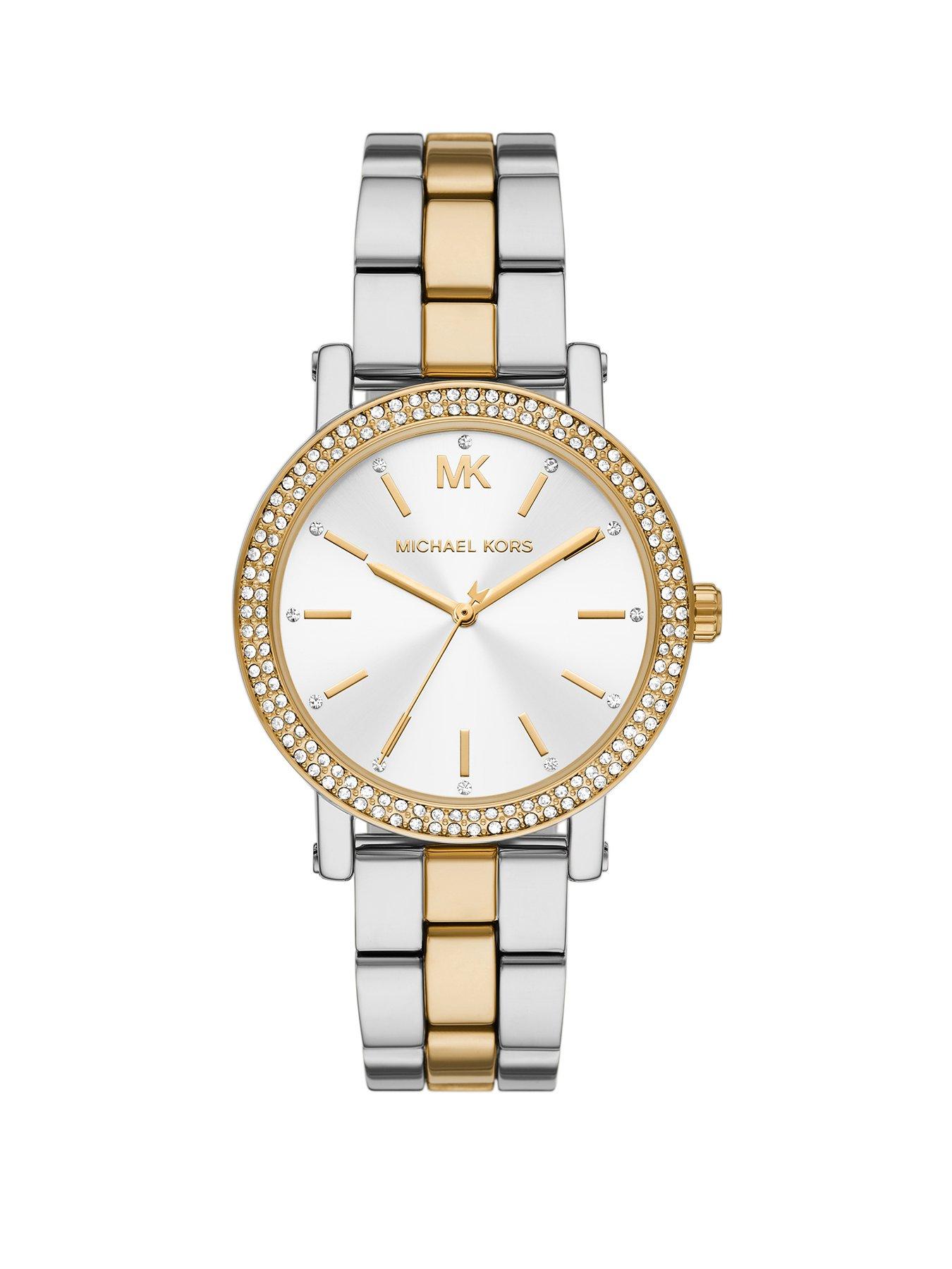 Michael Kors Women's Corey 3-Hand 2-Tone Stainless Steel Watch, Mk7550 ...