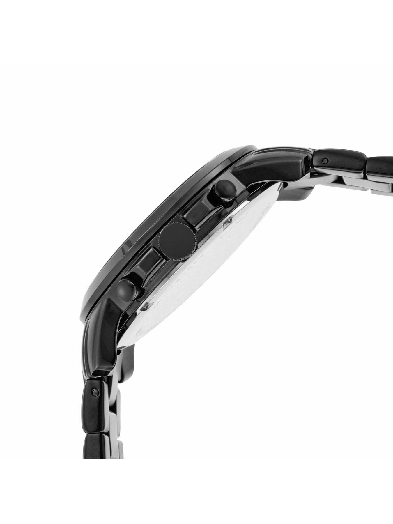 Fossil Grant Chronograph Stainless Steel Watch FS4832 - Black | Very