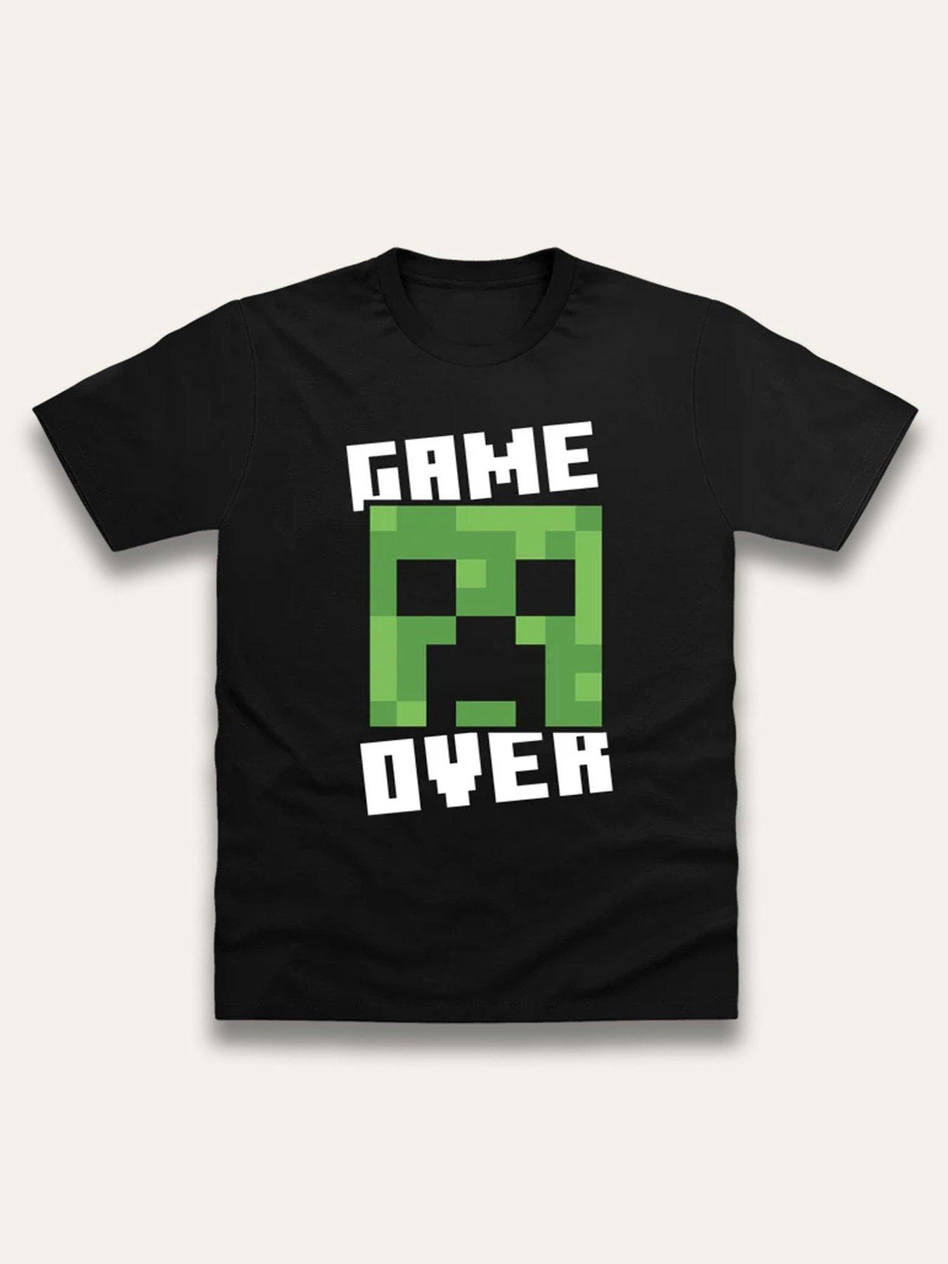 Brand Threads Minecraft Game Over Tee - Black | Very