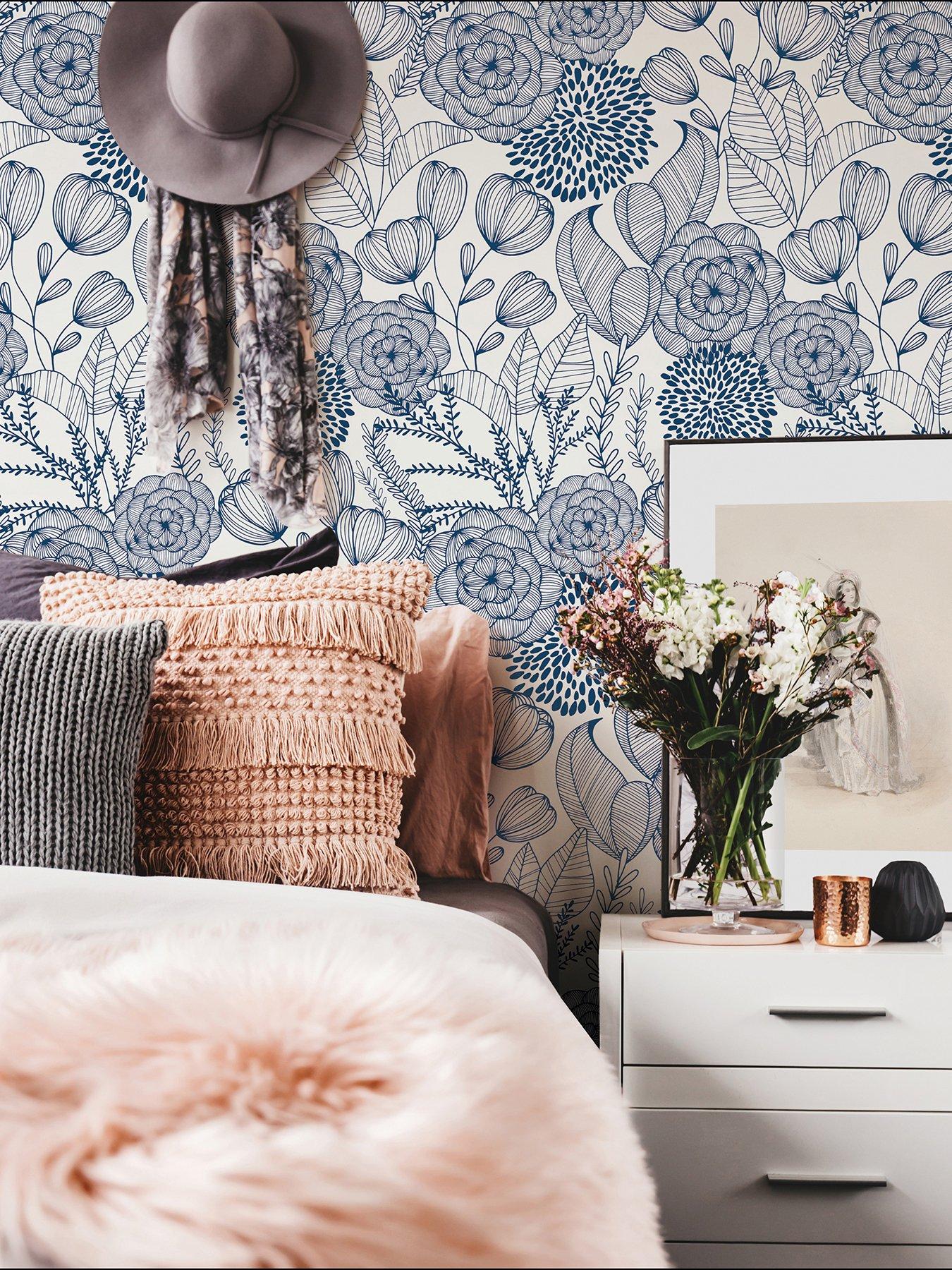 NuWallpaper Self Adhesive Secret Garden - Blue | Very