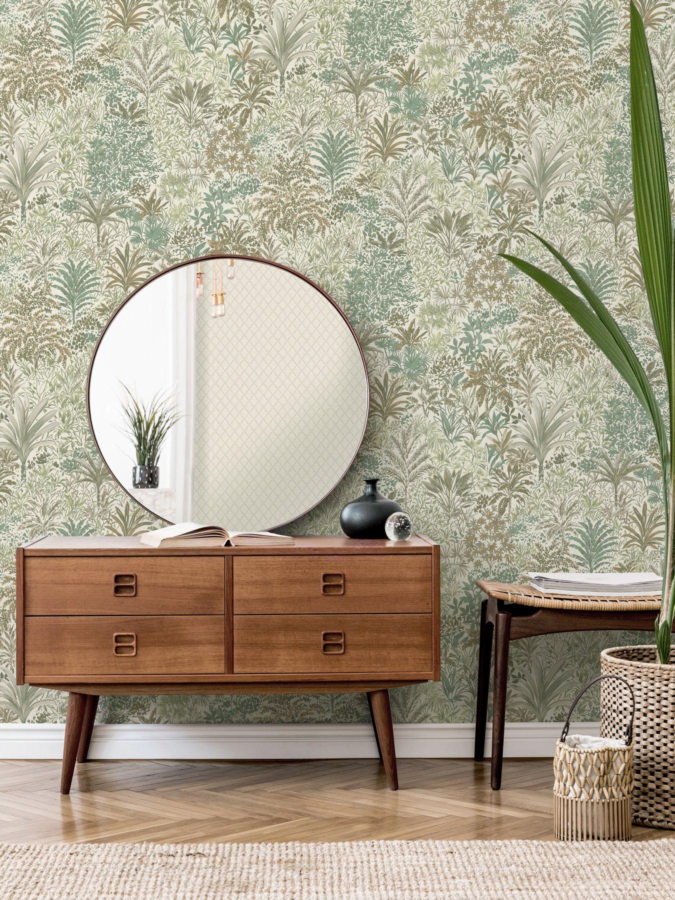 Vymura Capri Palm Landscape Wallpaper - Green | Very