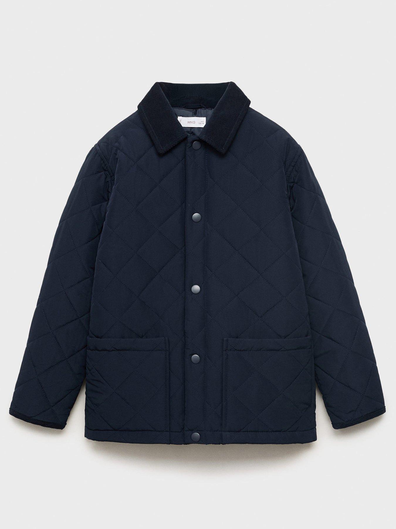 Mango Boys Quilted Jacket - Navy | Very