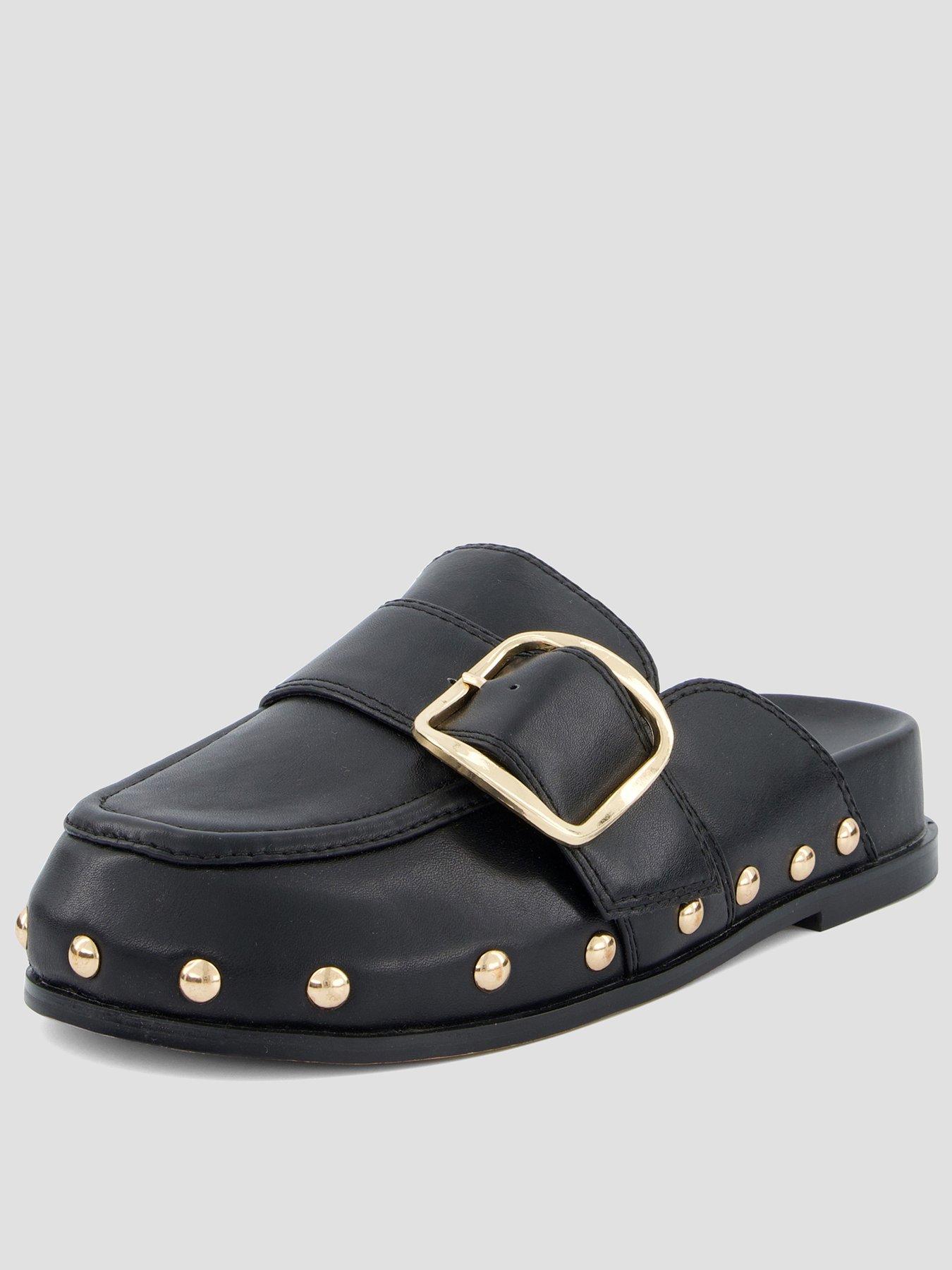 The Very Collection Wide Fit Studded Mule - Black | Very