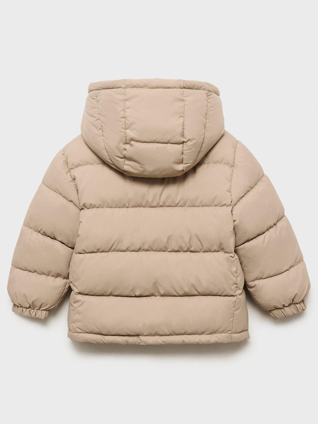 Mango Younger Boys Padded Hooded Coat - Cream | Very