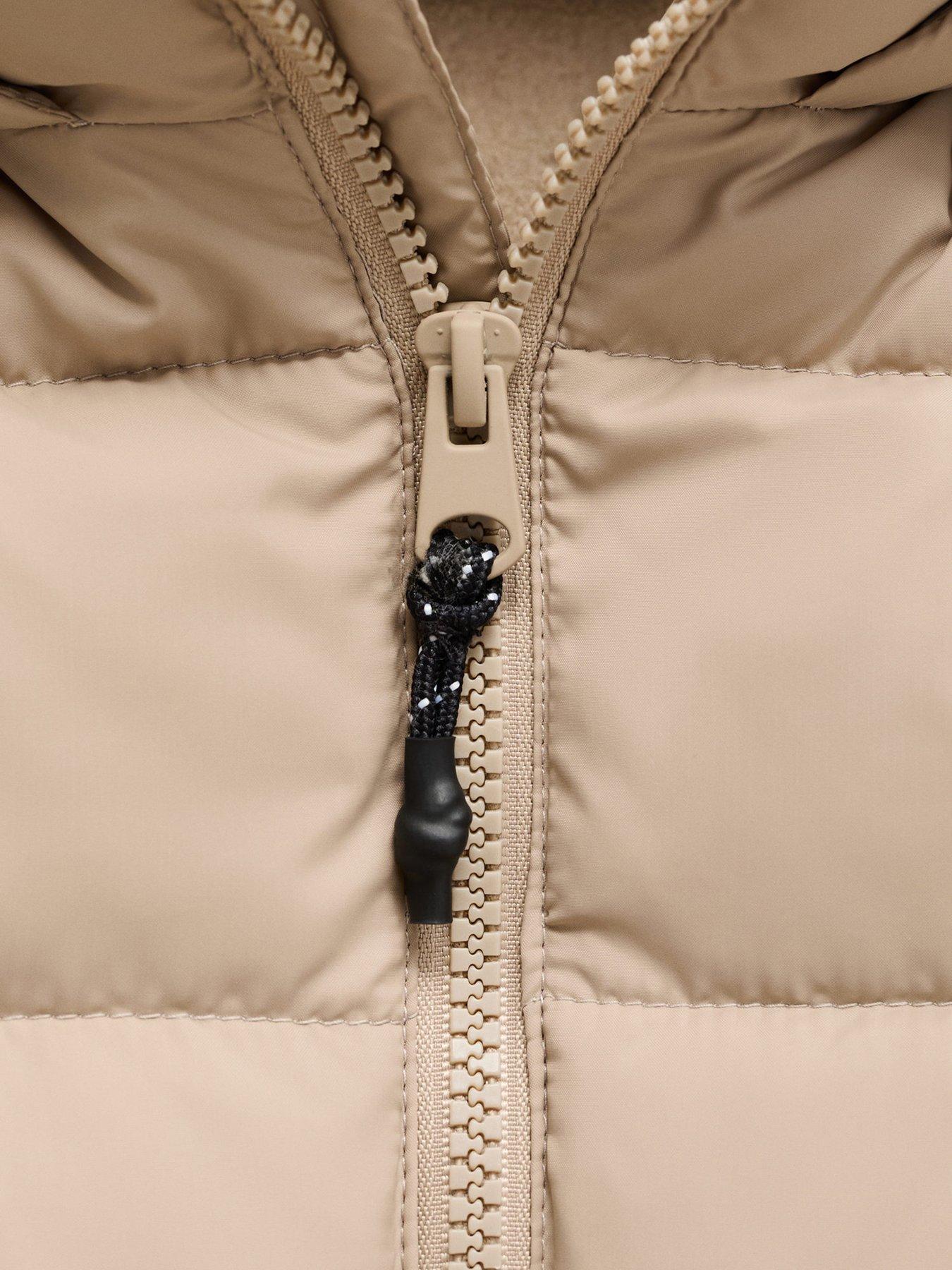 Mango Younger Boys Padded Hooded Coat - Cream | Very