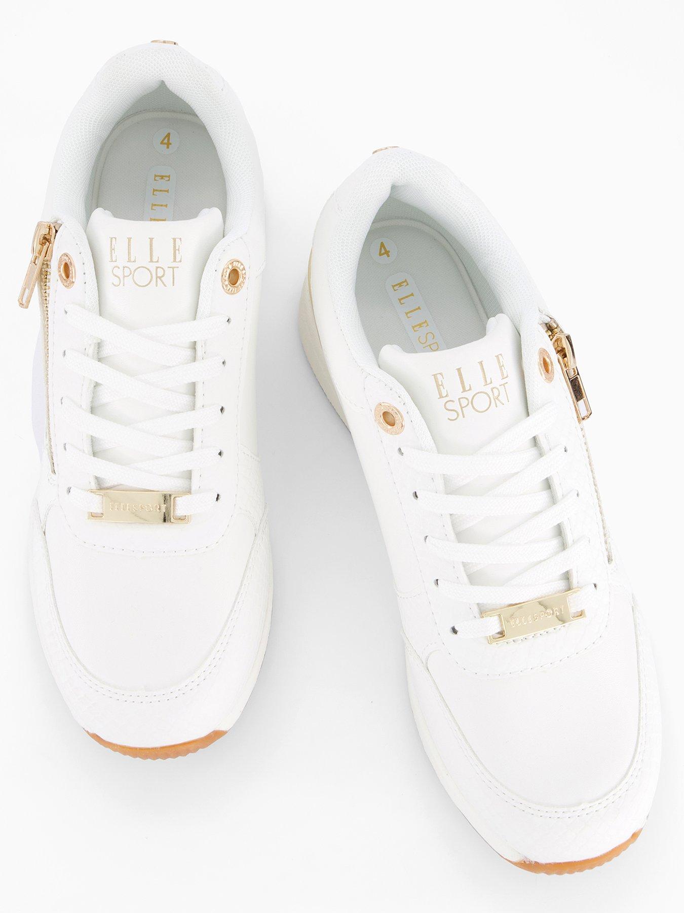 Elle Sport Elle Sports Lace Up Wedge Trainer - White | Very