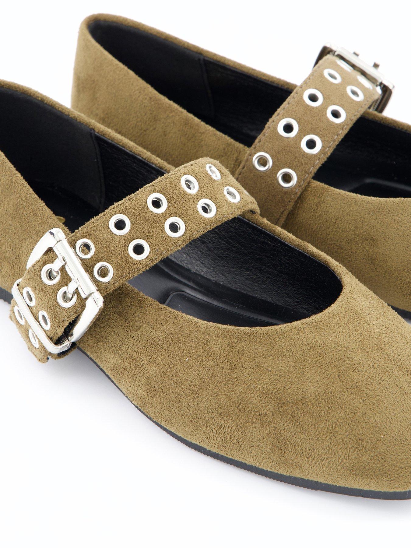 The Very Collection Wide Fit Ballet Flat - Khaki | Very