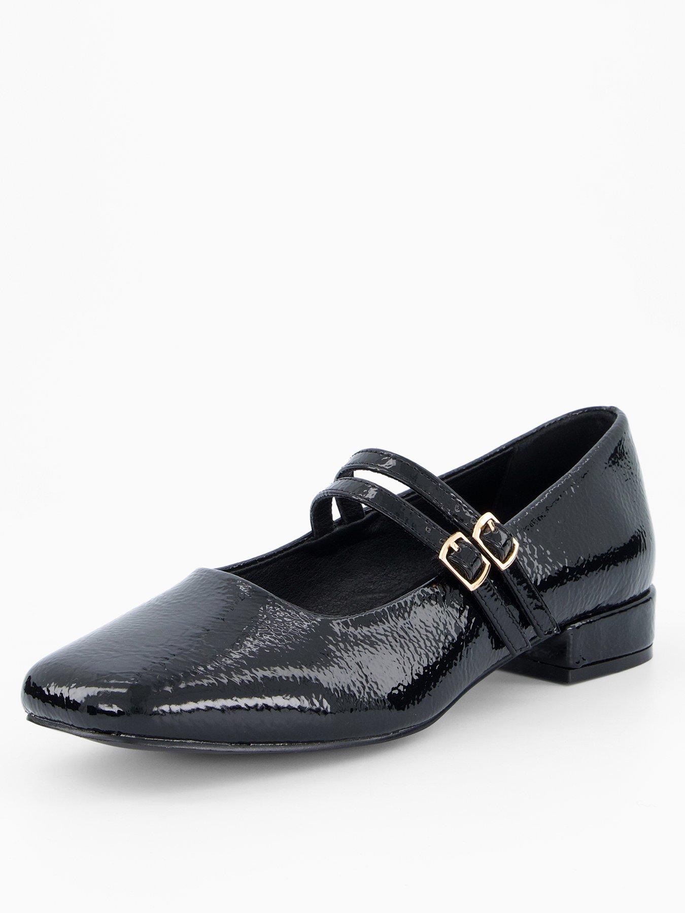 The Very Collection Extra Wide Fit Mary Jane Shoe - Black | Very