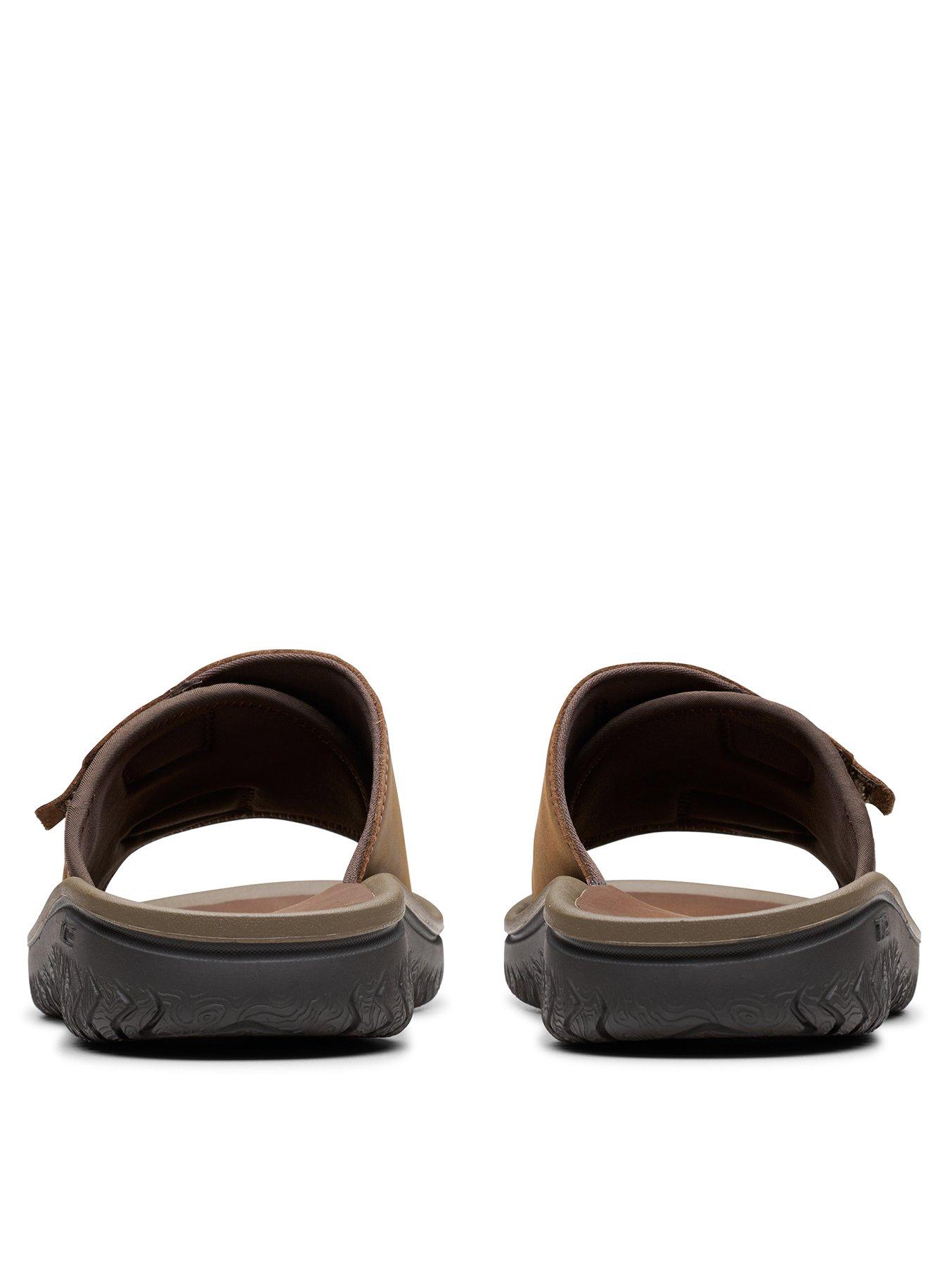 Clarks Wesley Easy Slip In Sandals - Brown | Very