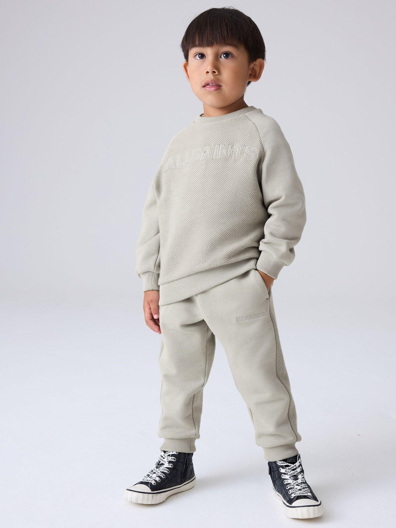 smALLSAINTS Boys Sweat Text Set - Beige | Very