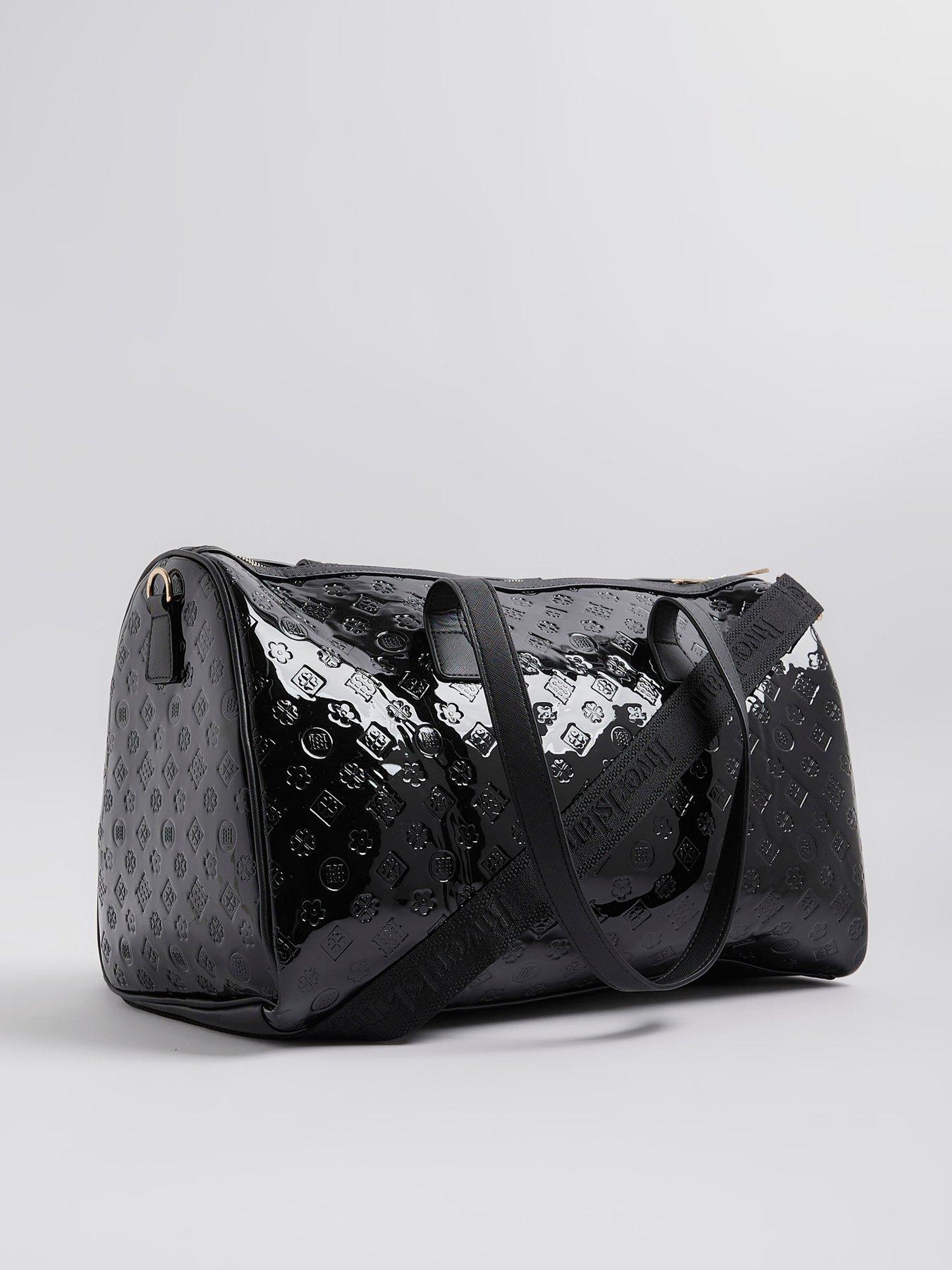 River Island Patent Monogram Charm Holdall - Black | Very