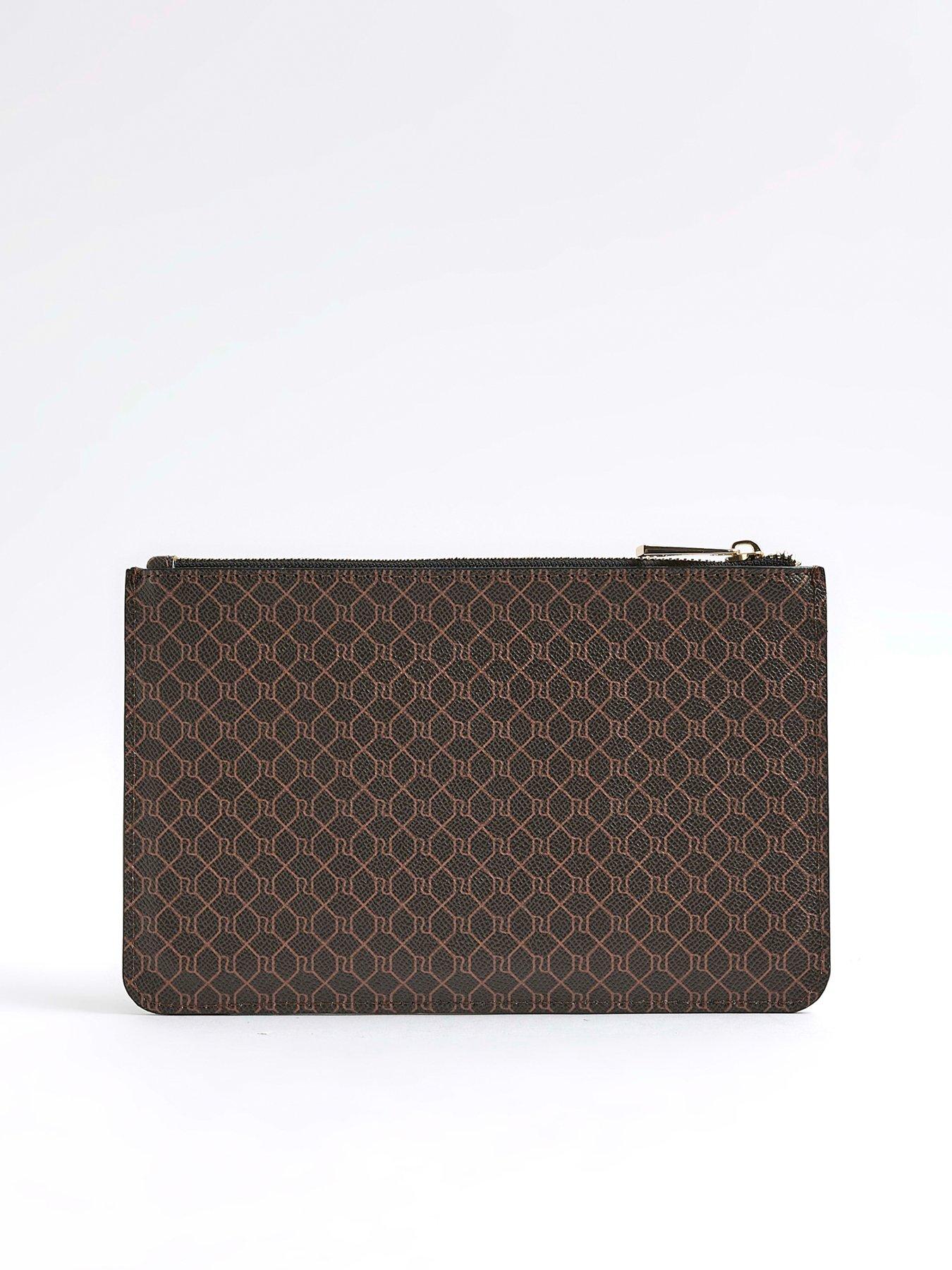 River Island Monogram Charm Travel Wallet - Brown | Very