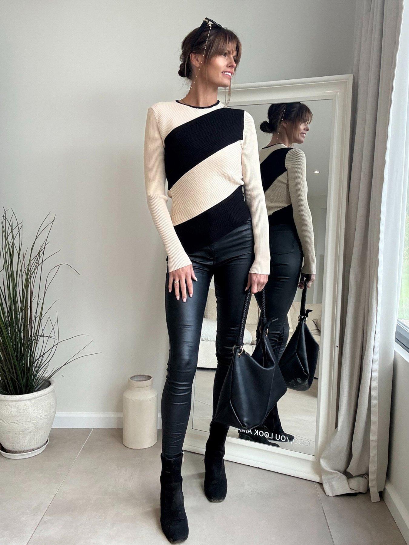 Style Cheat Mono Abstract Knit Top - Multi | Very