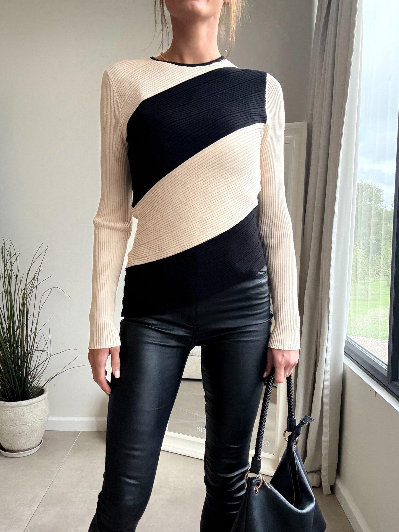 Style Cheat Mono Abstract Knit Top - Multi | Very