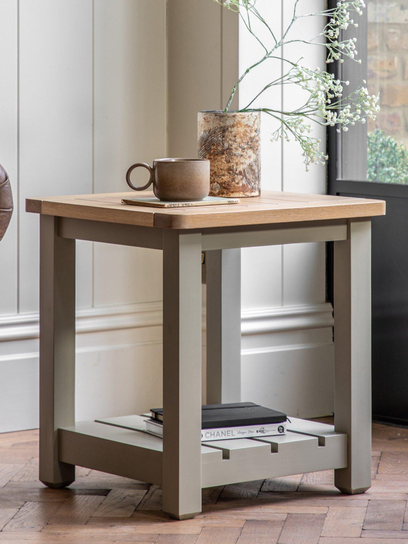 Gallery Direct Eton Side Table - Prairie- Contains Solid Wood | Very