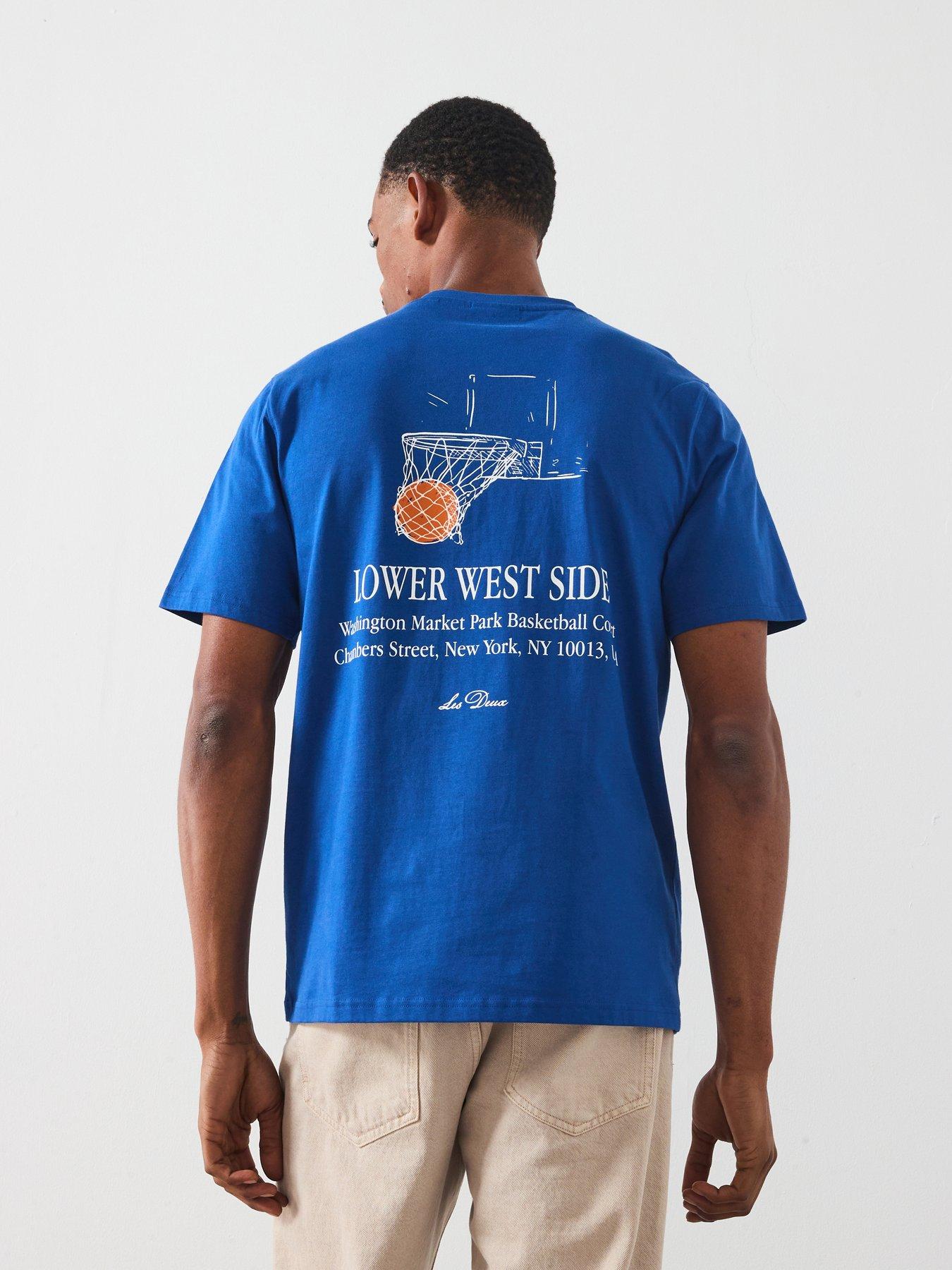 Les Deux West Side Back Graphic T-Shirt - Bright Blue | Very