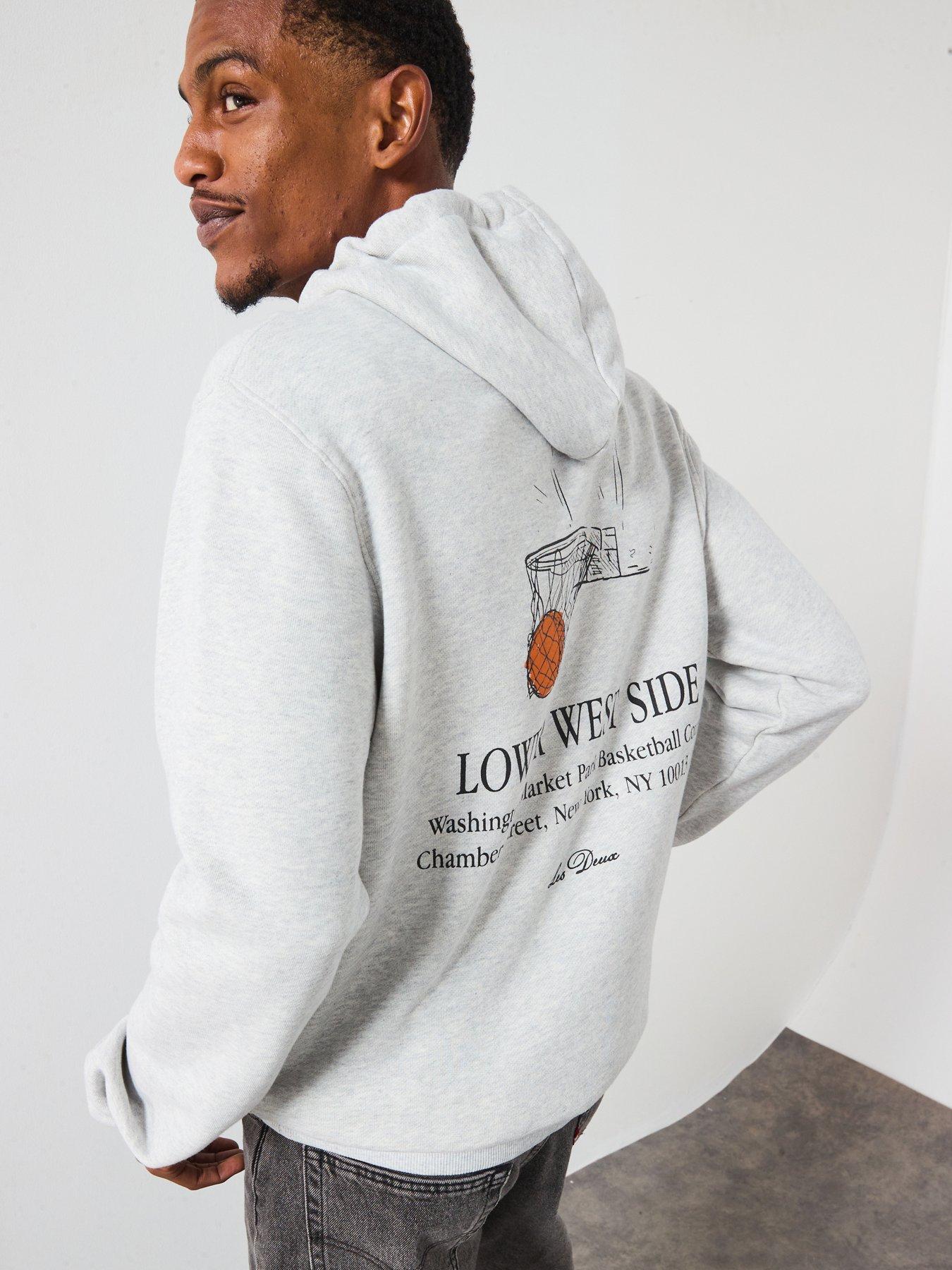 Les Deux West Side Back Graphic Overhead Hoodie - Light Grey | Very