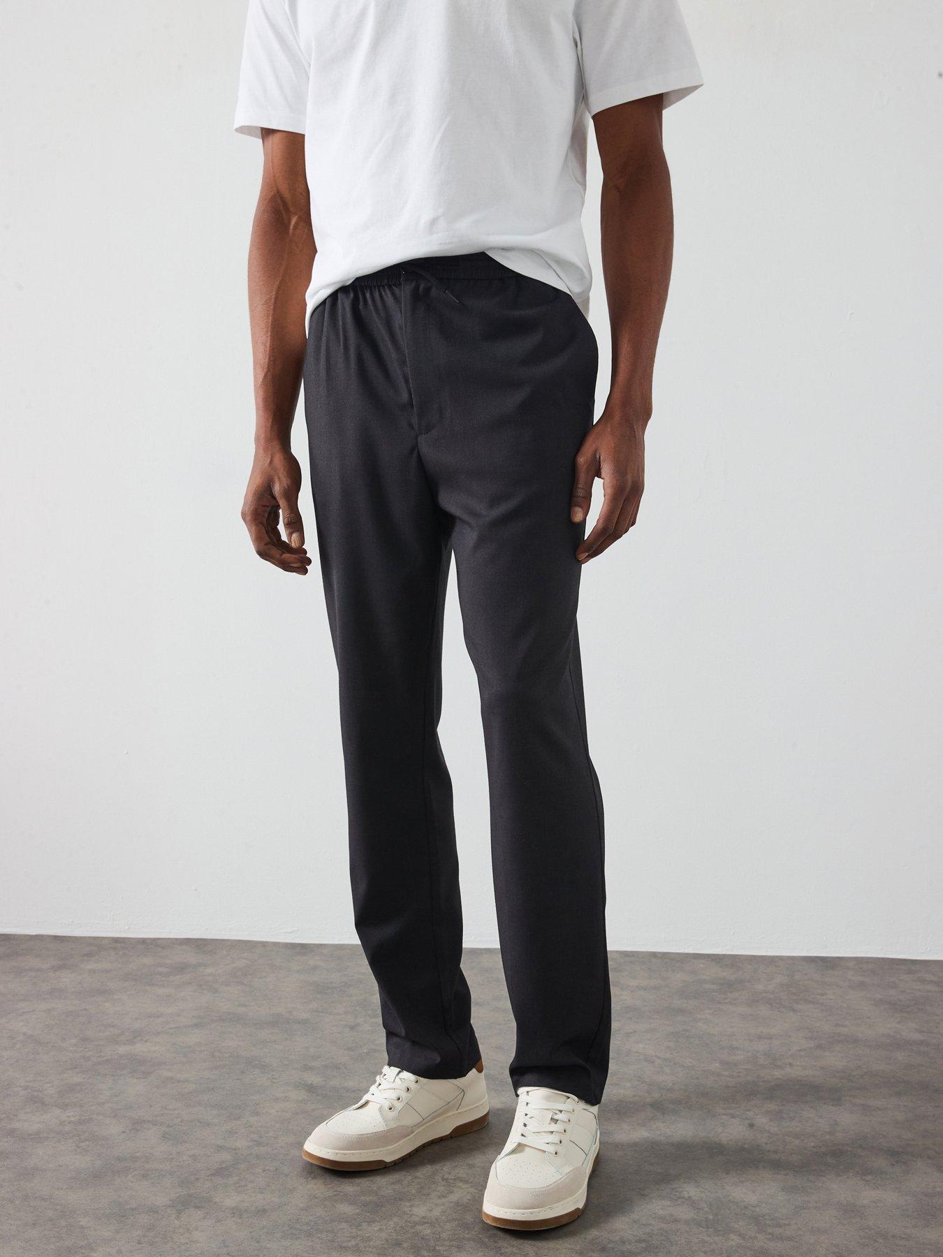 Les Deux Como Tapered Drawstring Trousers - Dark Grey | Very