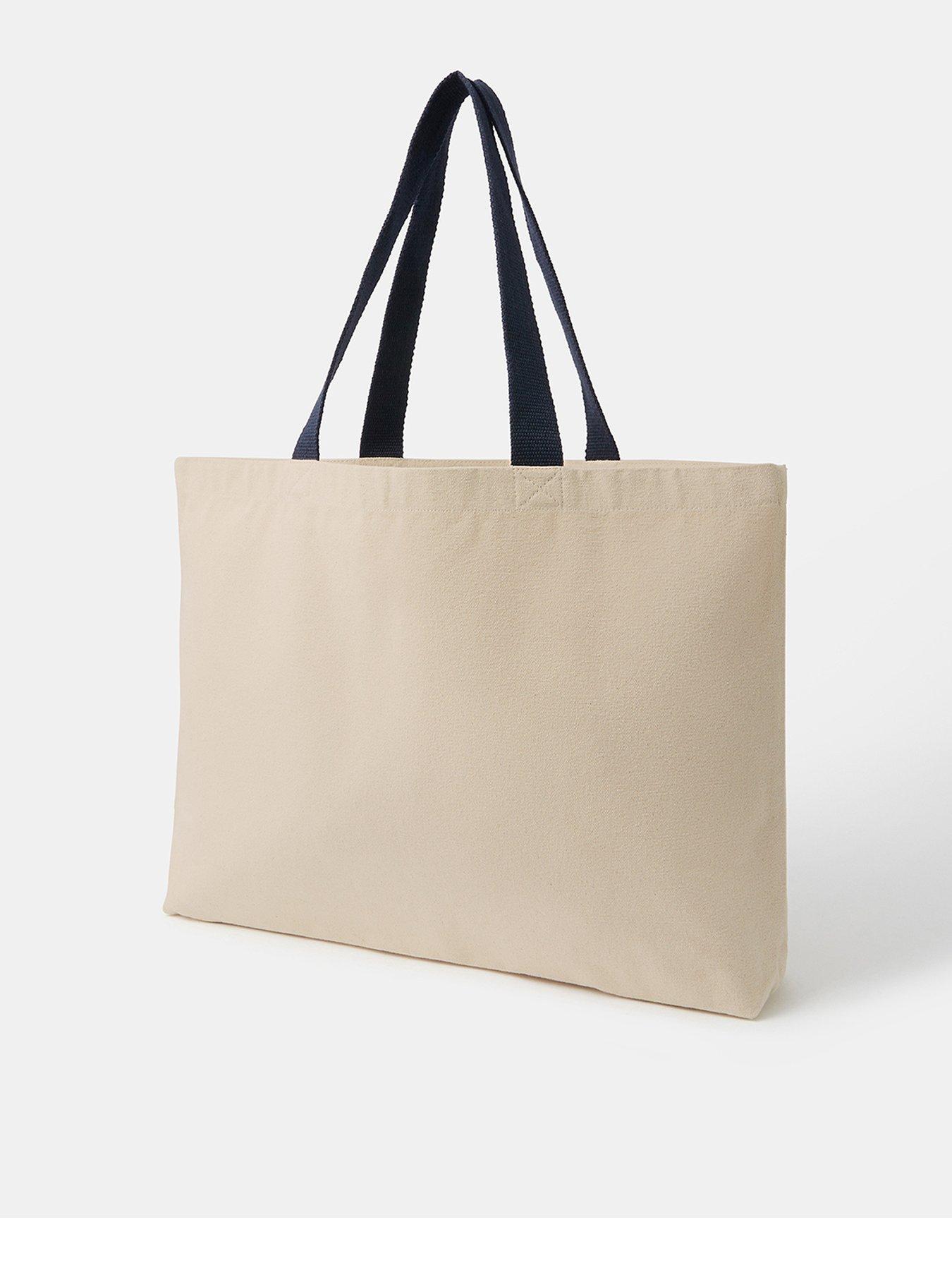 Accessorize Bow Embroidered Shopper Bag - Cream | Very