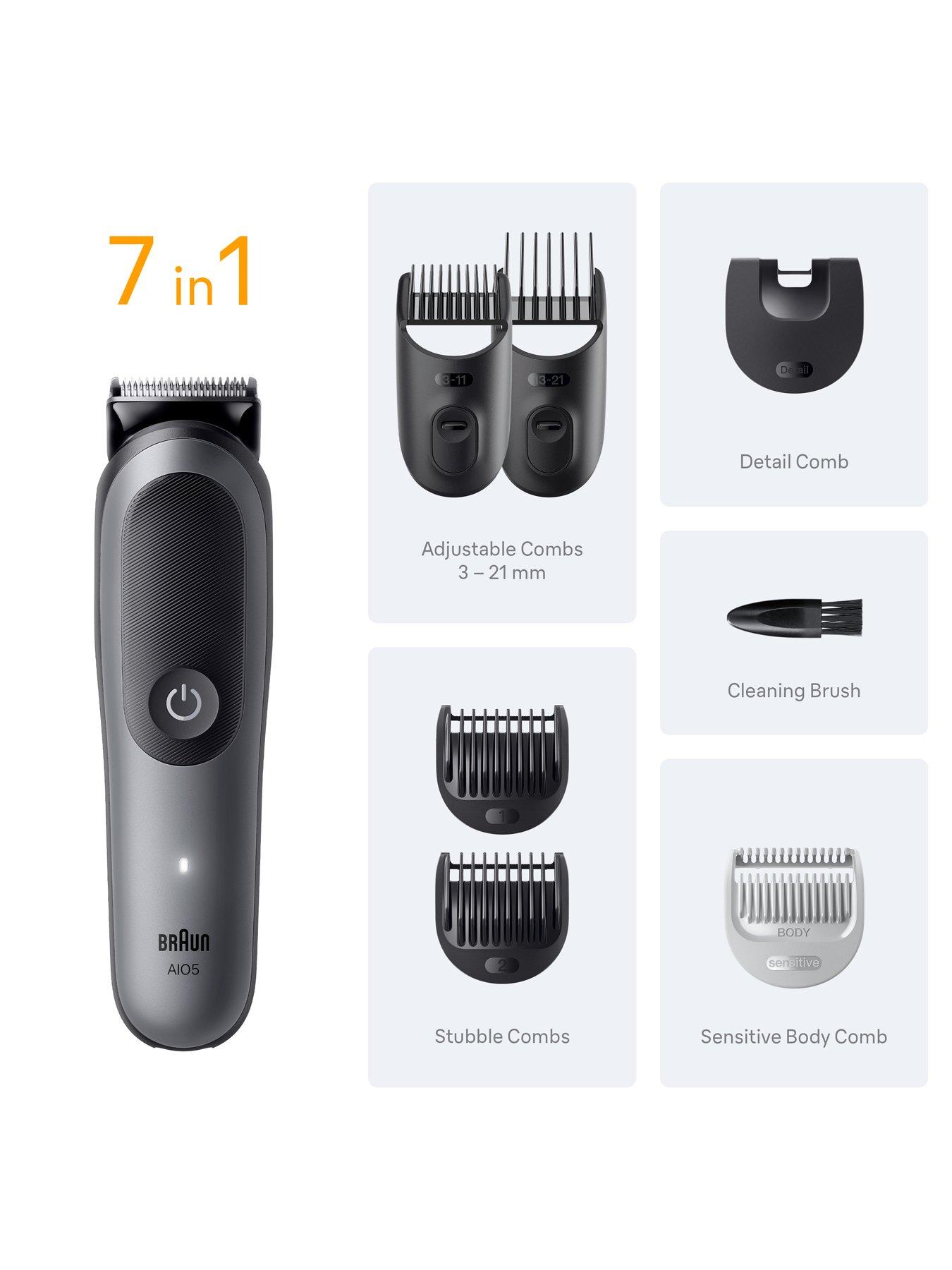 Braun All-in-One Kit Series 5, 7in1 Grooming, Body Trim, AIO5520, Grey ...