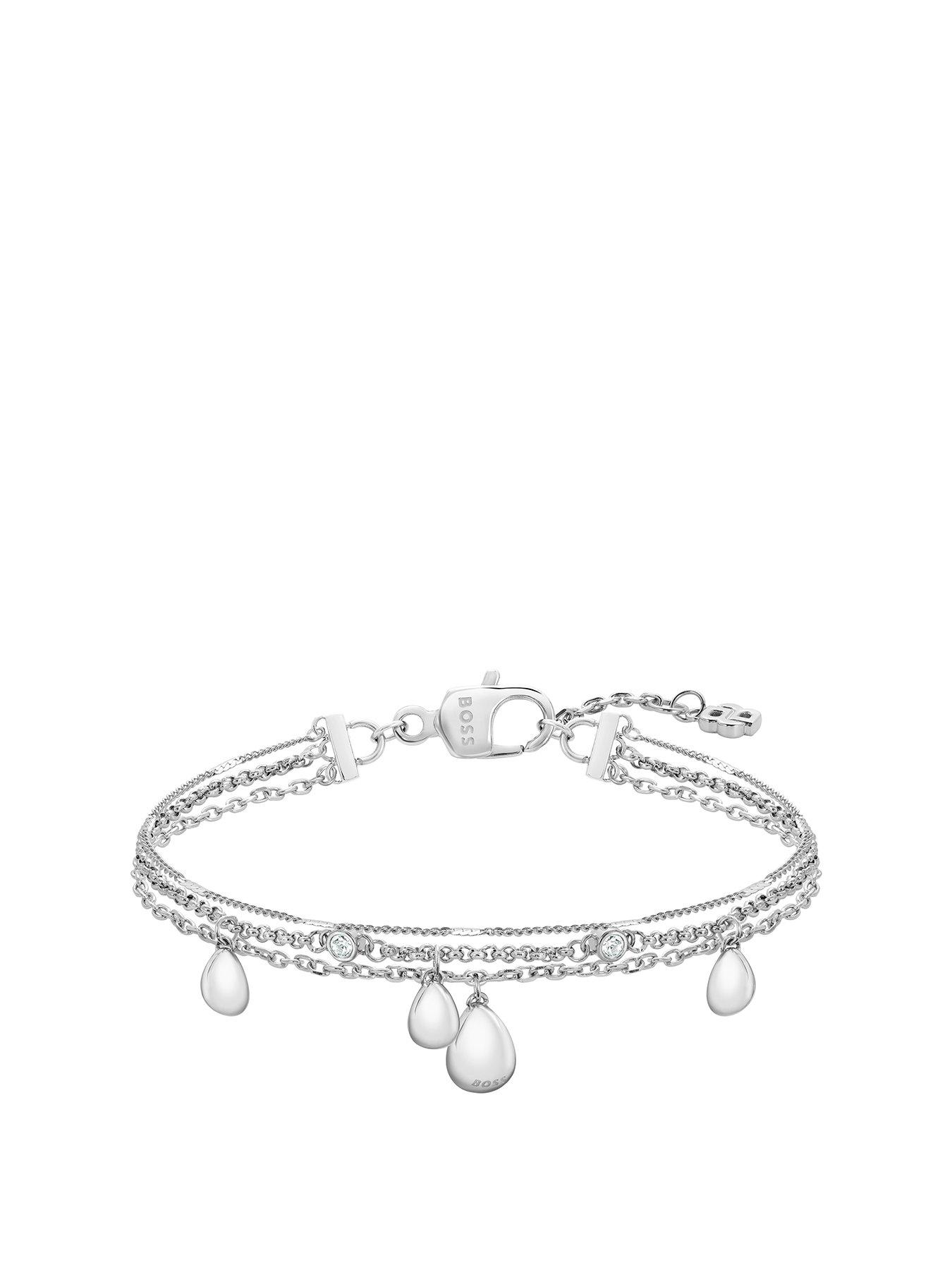 BOSS Ladies Selena Stainless Steel Bracelet - Silver | Very