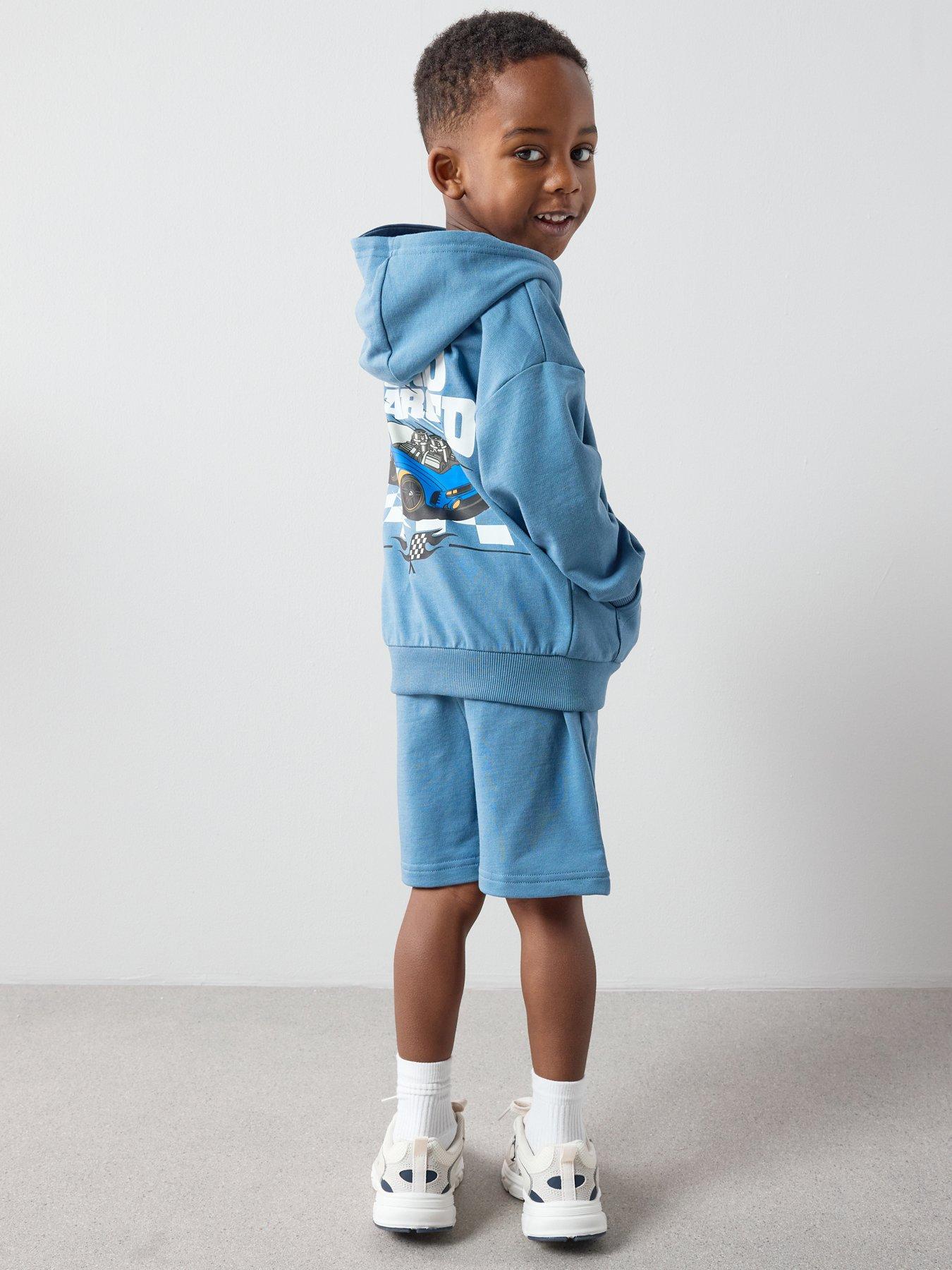 The Very Collection Hot Wheels Hooded Sweat Short Set | Very