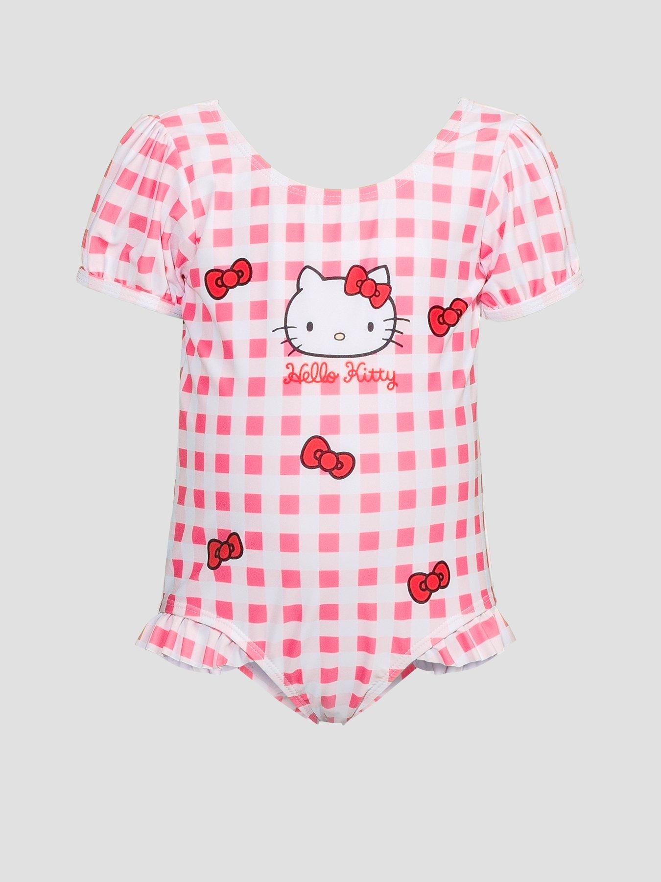 The Very Collection Hello Kitty Gingham Swimsuit - Red | Very