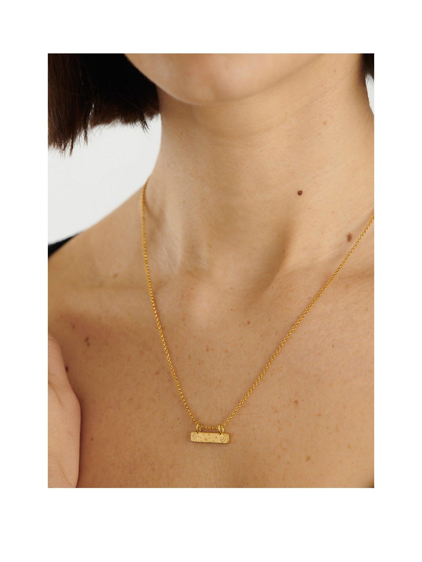 Katie Loxton LUNA NECKLACE , Gold Coated , 45cm + 5cm extender | Very