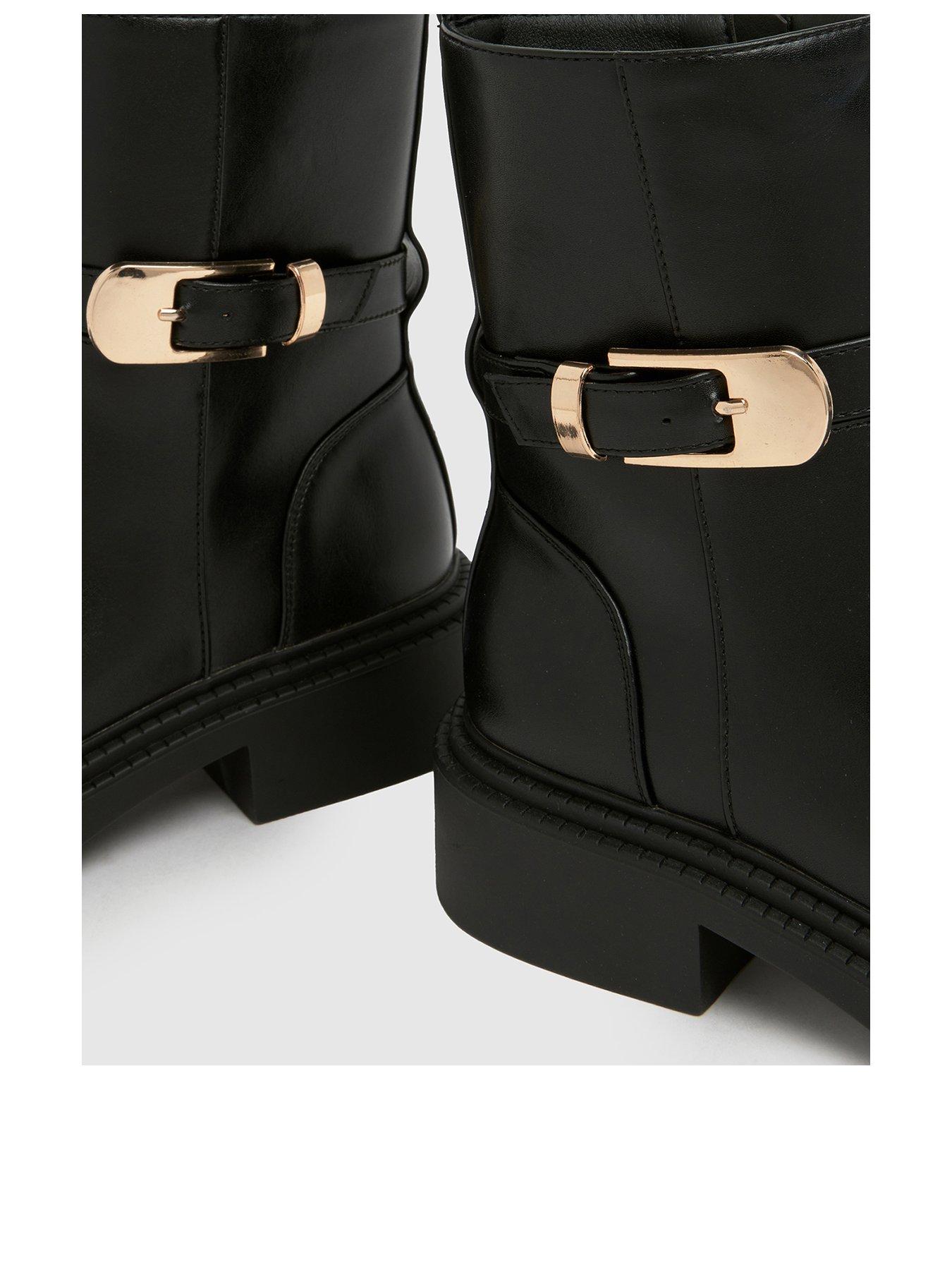 Schuh Courtney Buckle Boot - Black | Very