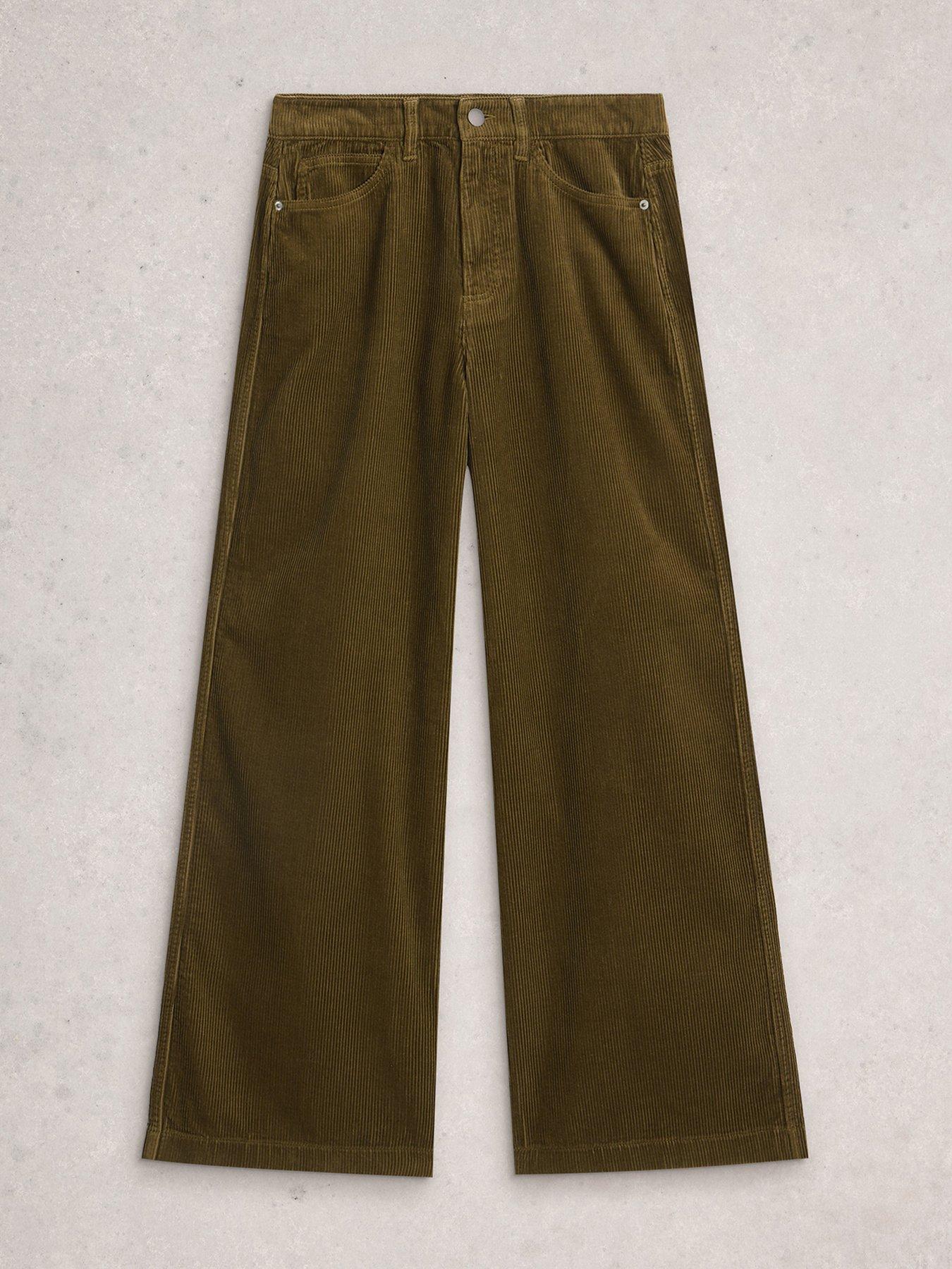 White Stuff Ayla Cord Wide Leg Trouser - Green | Very