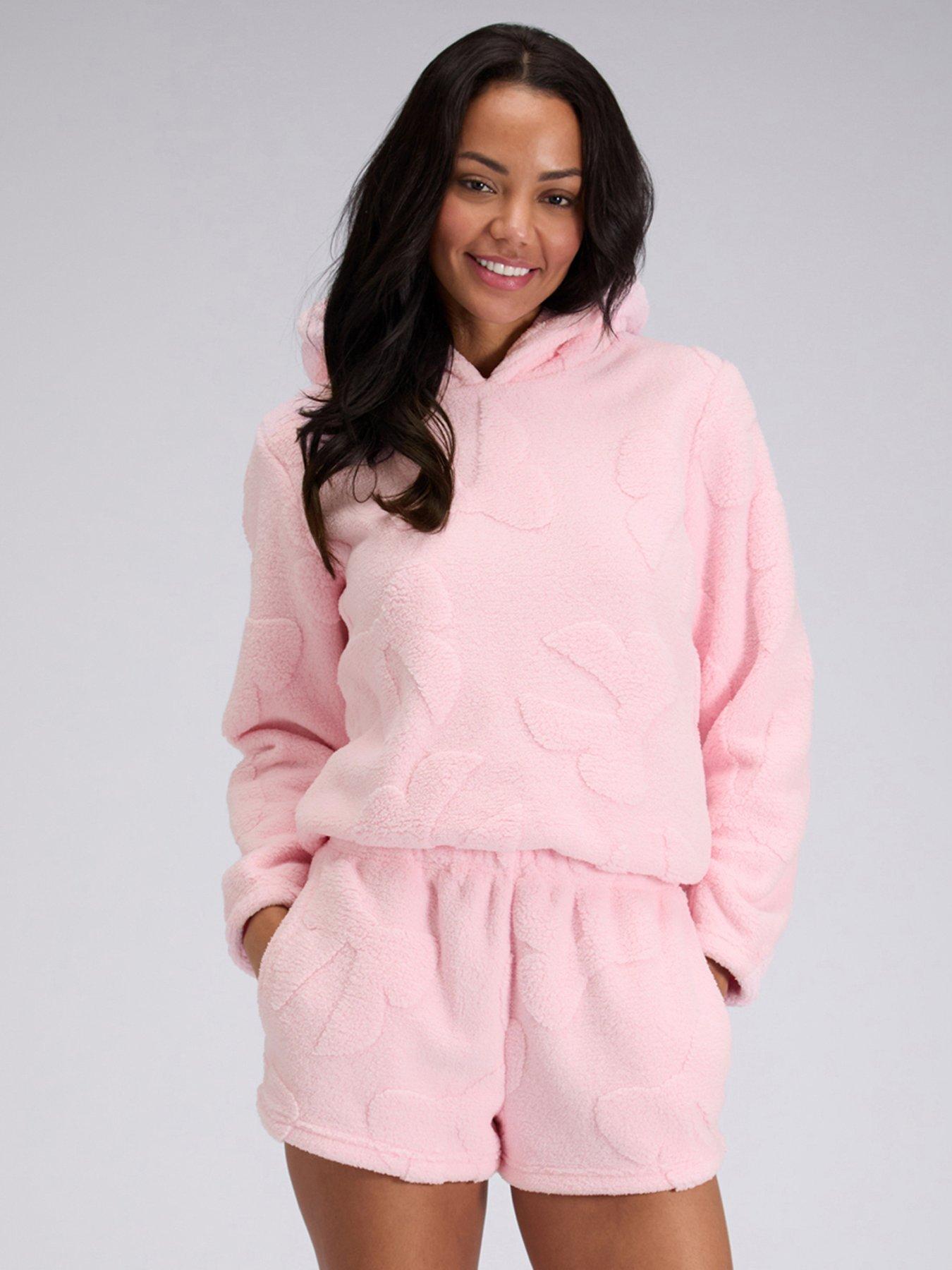 Boux Avenue Fluffy Bow Short Lounge Set - Pink | Very