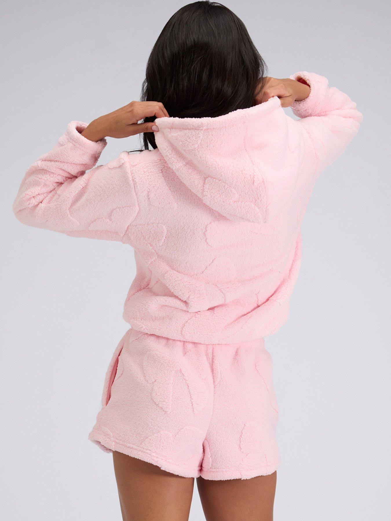 Boux Avenue Fluffy Bow Short Lounge Set - Pink | Very