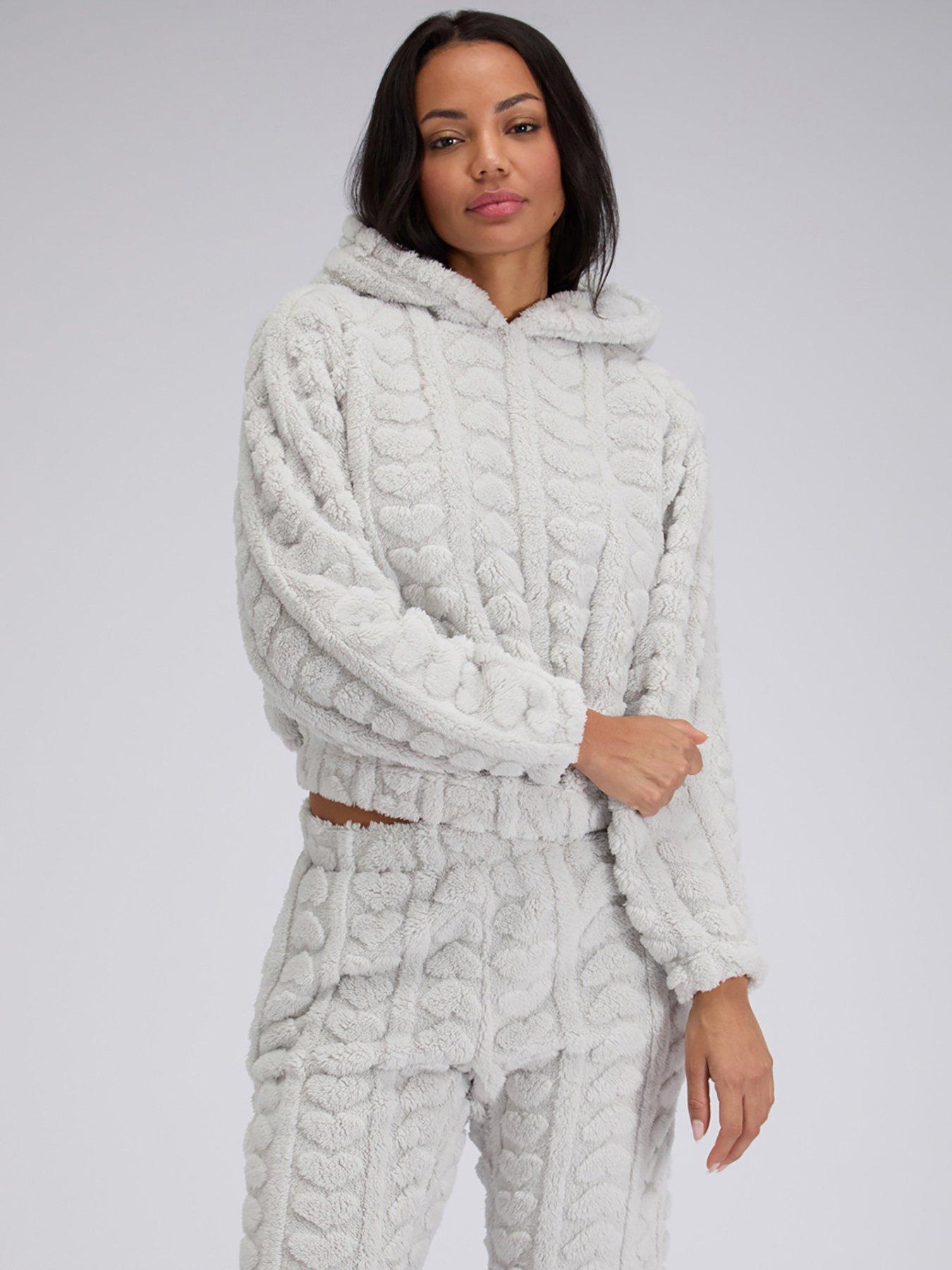 Boux Avenue Fluffy Heart Lounge Set - Grey | Very