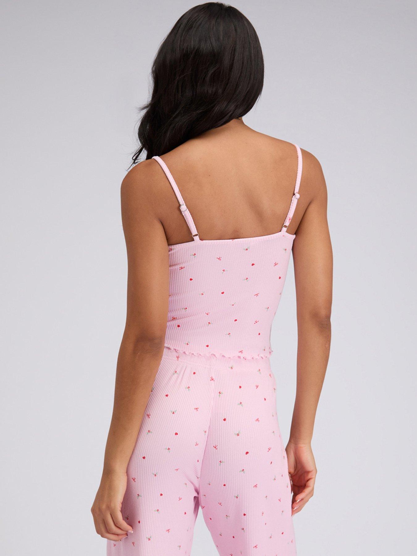 Boux Avenue Mistletoe Rib Pyjama Set - Pink | Very