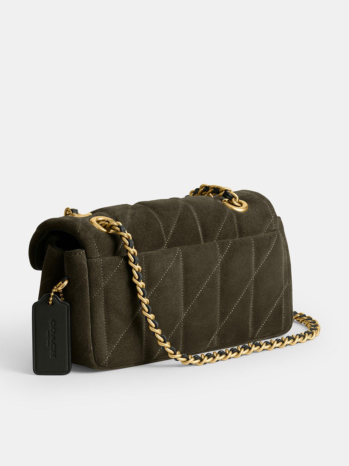 COACH Quilted Suede Tabby Shoulder Bag 20 With Chain - Green | Very