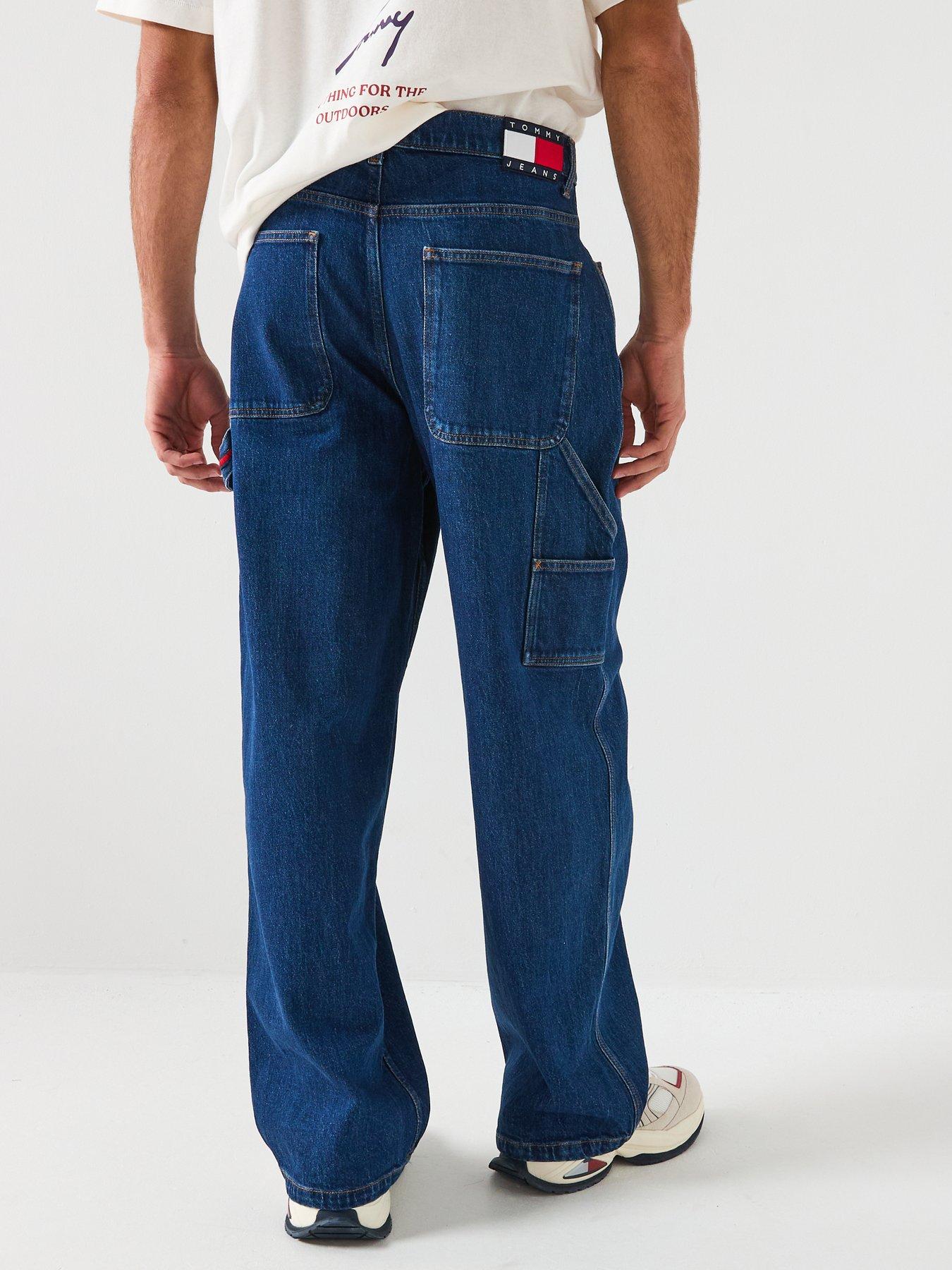 Tommy Jeans Theo Baggy Fit Carpenter Jeans - Dark Blue | Very