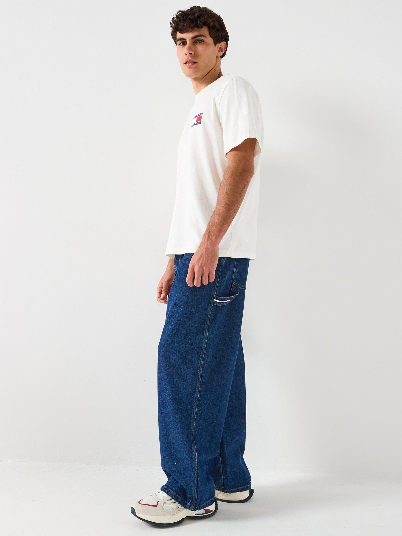 Tommy Jeans Theo Baggy Fit Carpenter Jeans - Dark Blue | Very