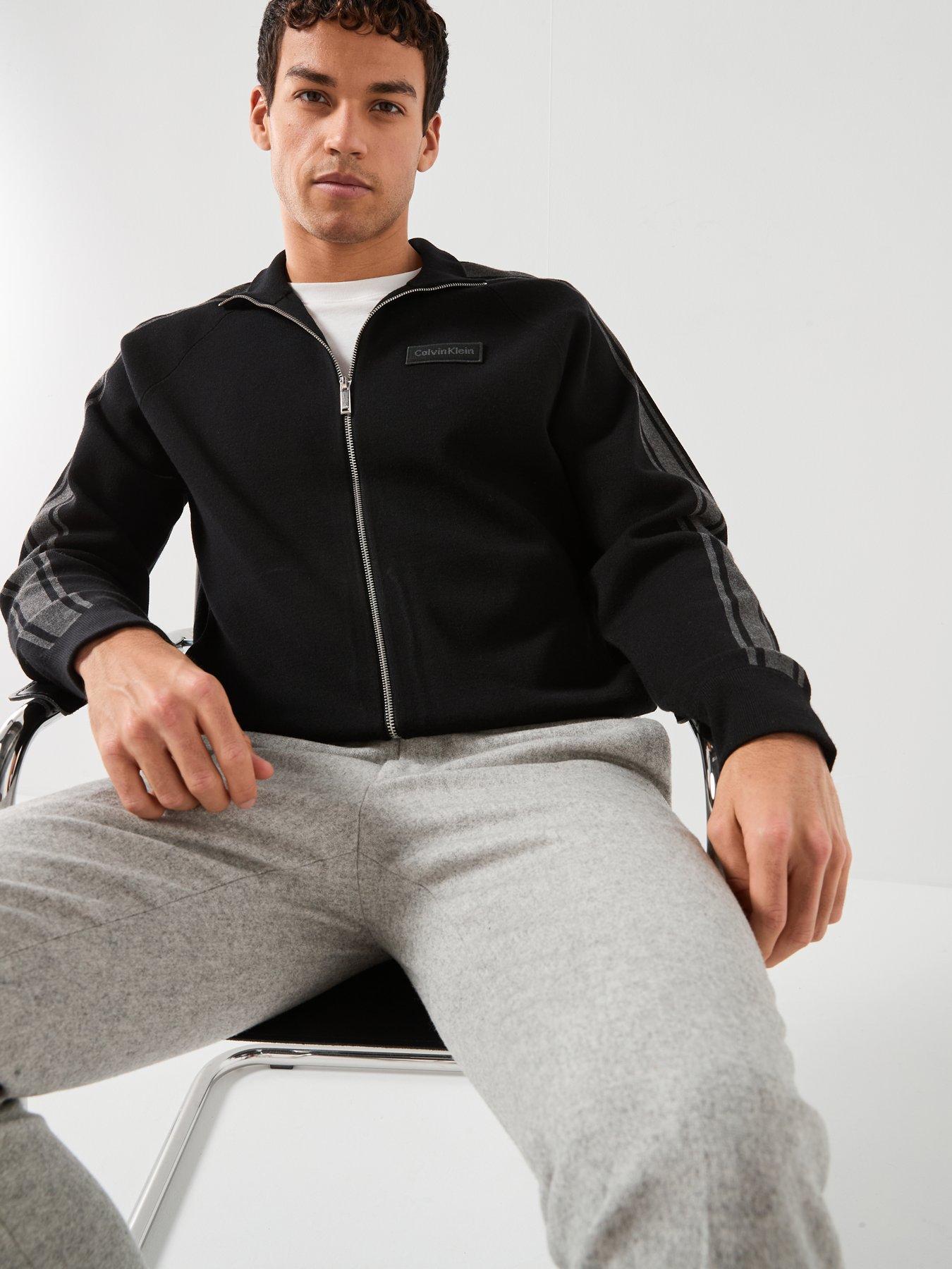 Calvin Klein Tech Full Zip Knitted Jumper - Black | Very