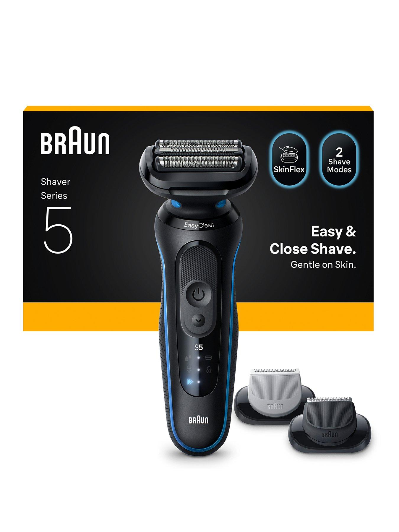 Braun Series 5 Electric Shaver, Up to 50 min, +2 Attachments, 52-B1650S ...