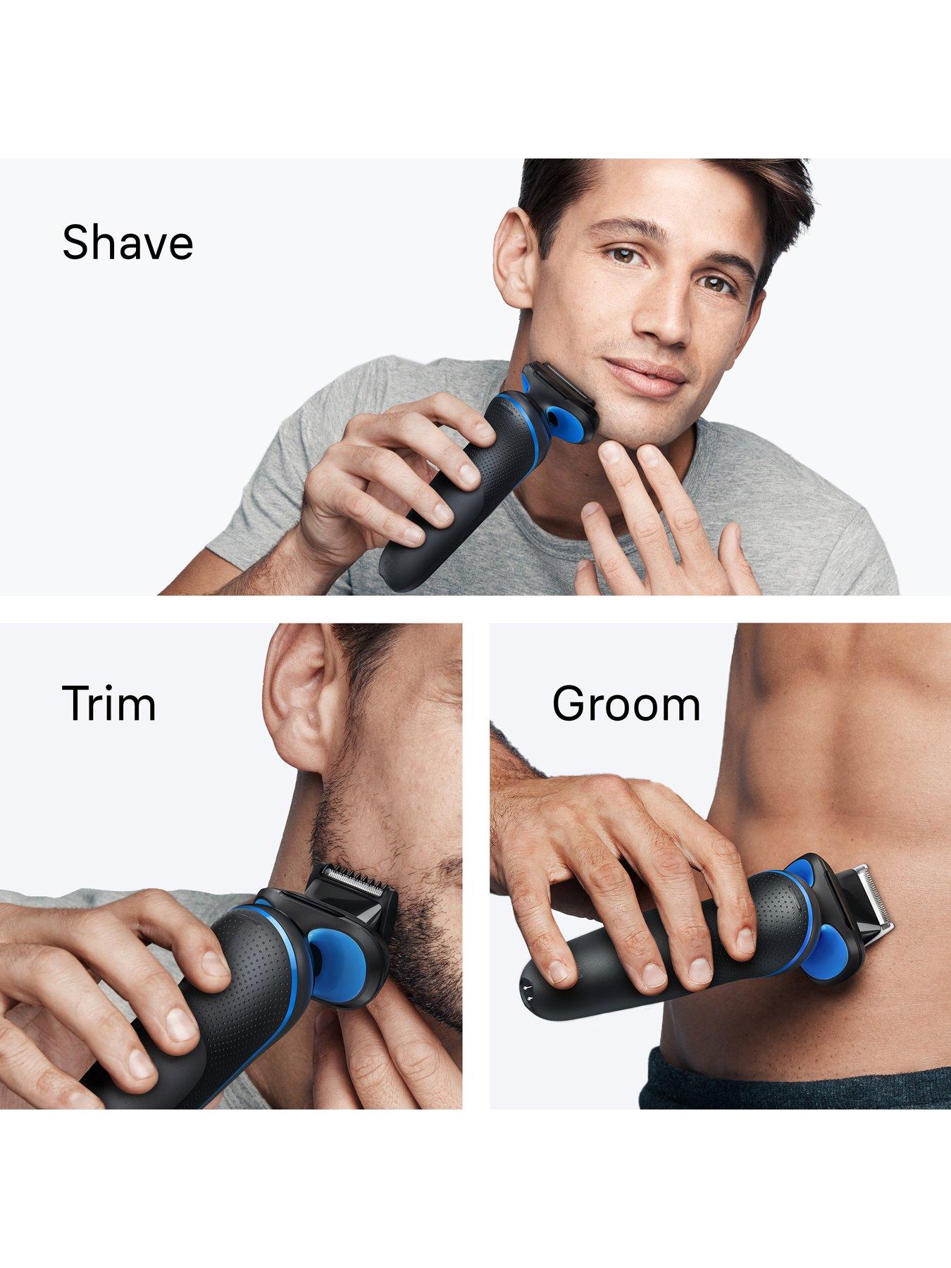 Braun Series 5 Electric Shaver, Up to 50 min, +2 Attachments, 52-B1650S ...