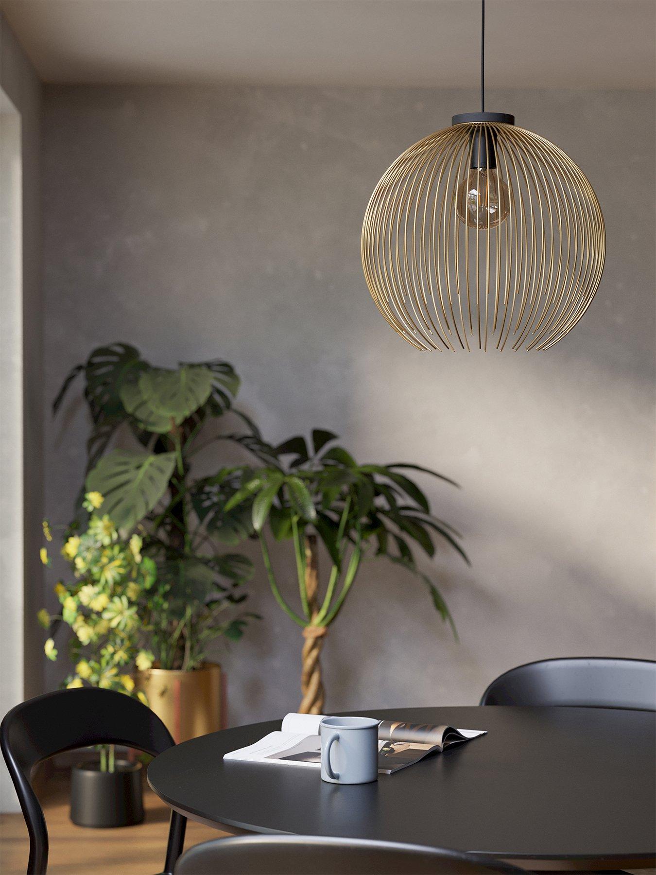 Eglo Venezuela Gold Steel Single Pendant Light | Very