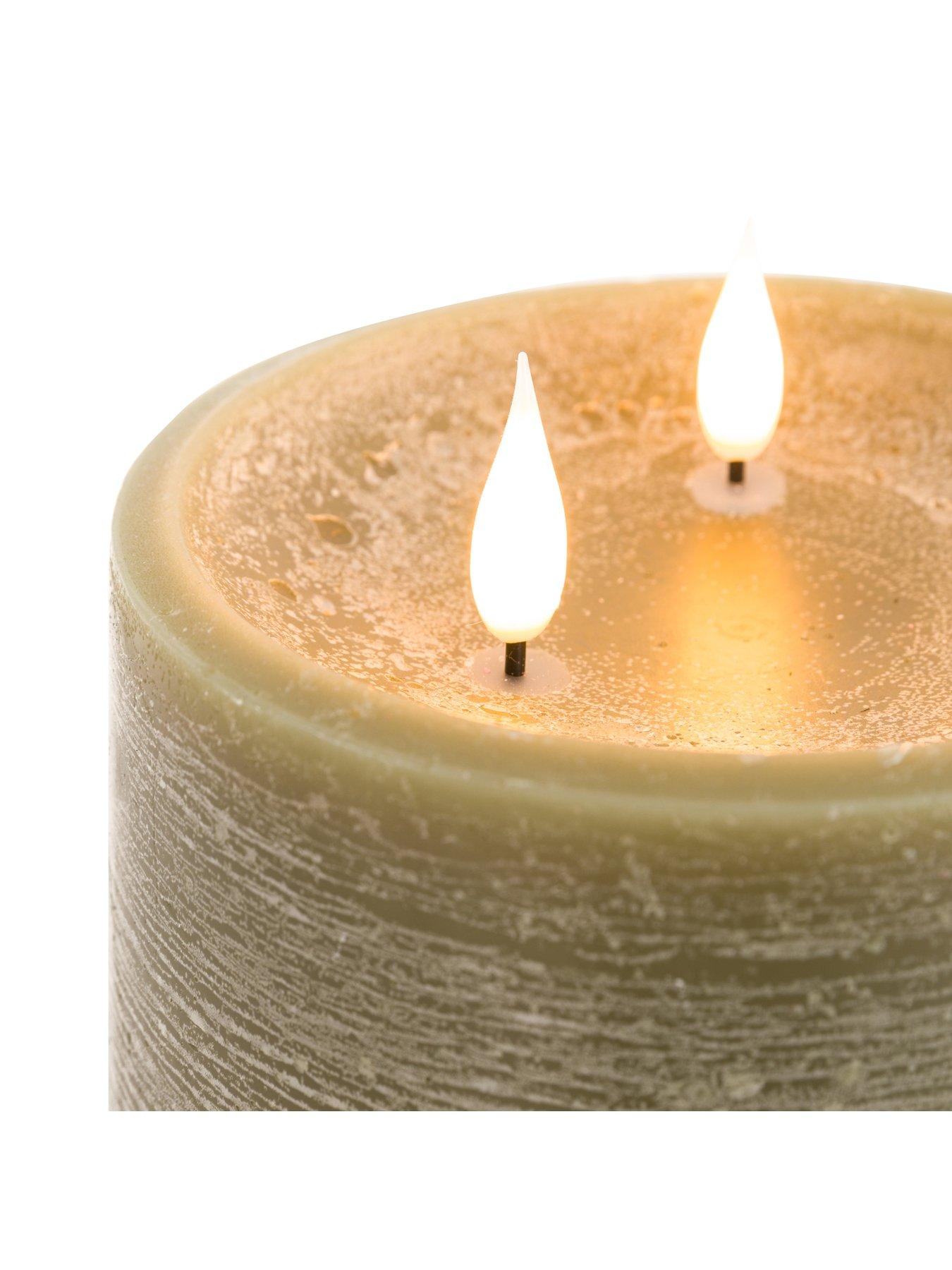 Gallery Direct Remote Control 3 Wick Led Candle - Olive | Very