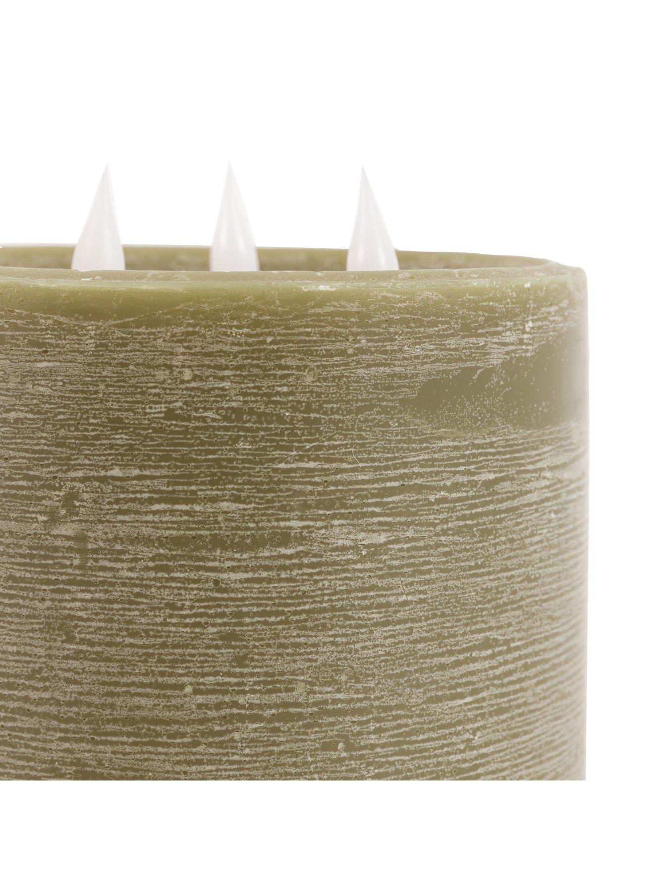 Gallery Direct Remote Control 3 Wick Led Candle - Olive | Very