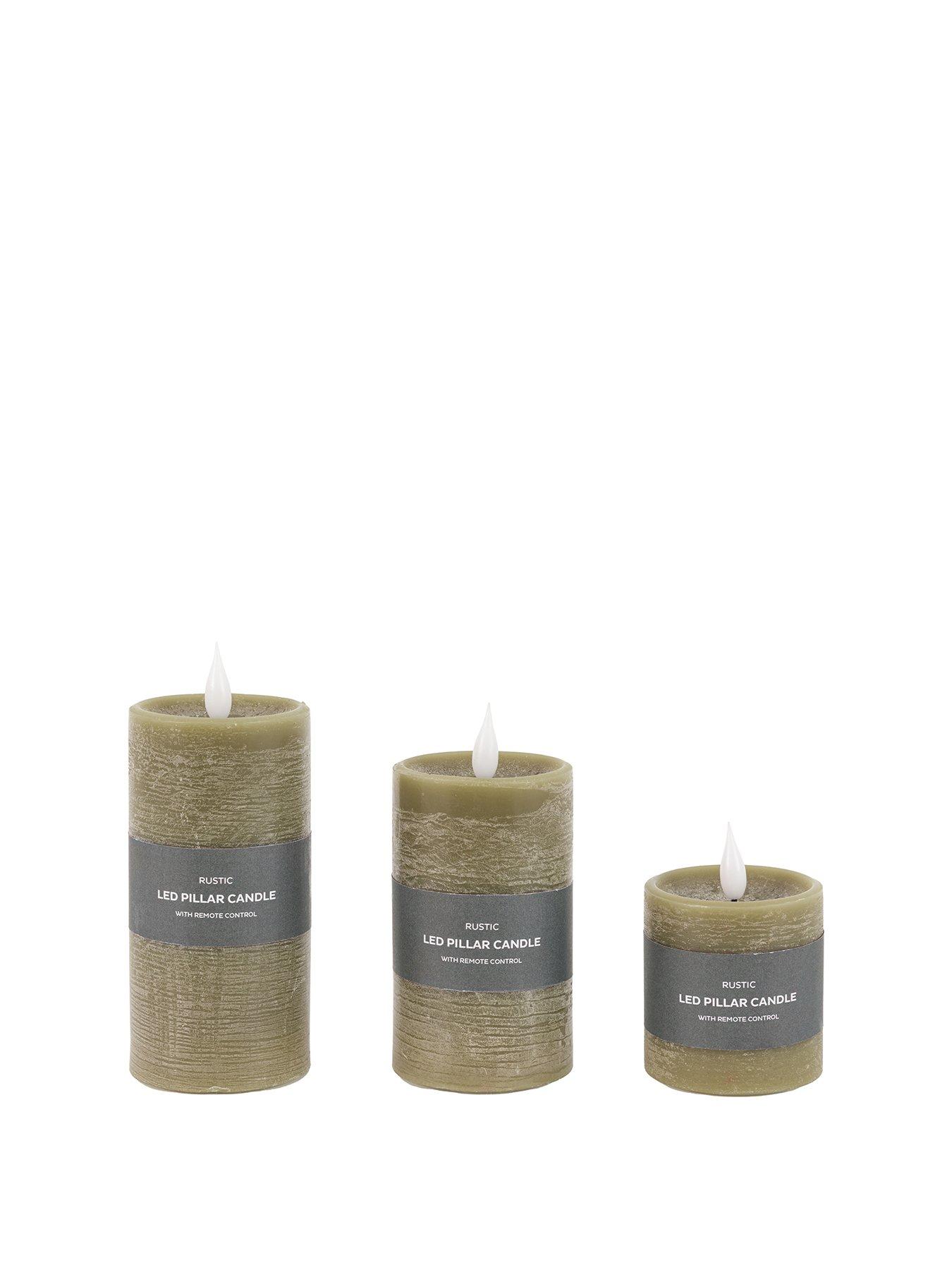 Gallery Direct Remote Control 3 pack Led Candle - Olive | Very