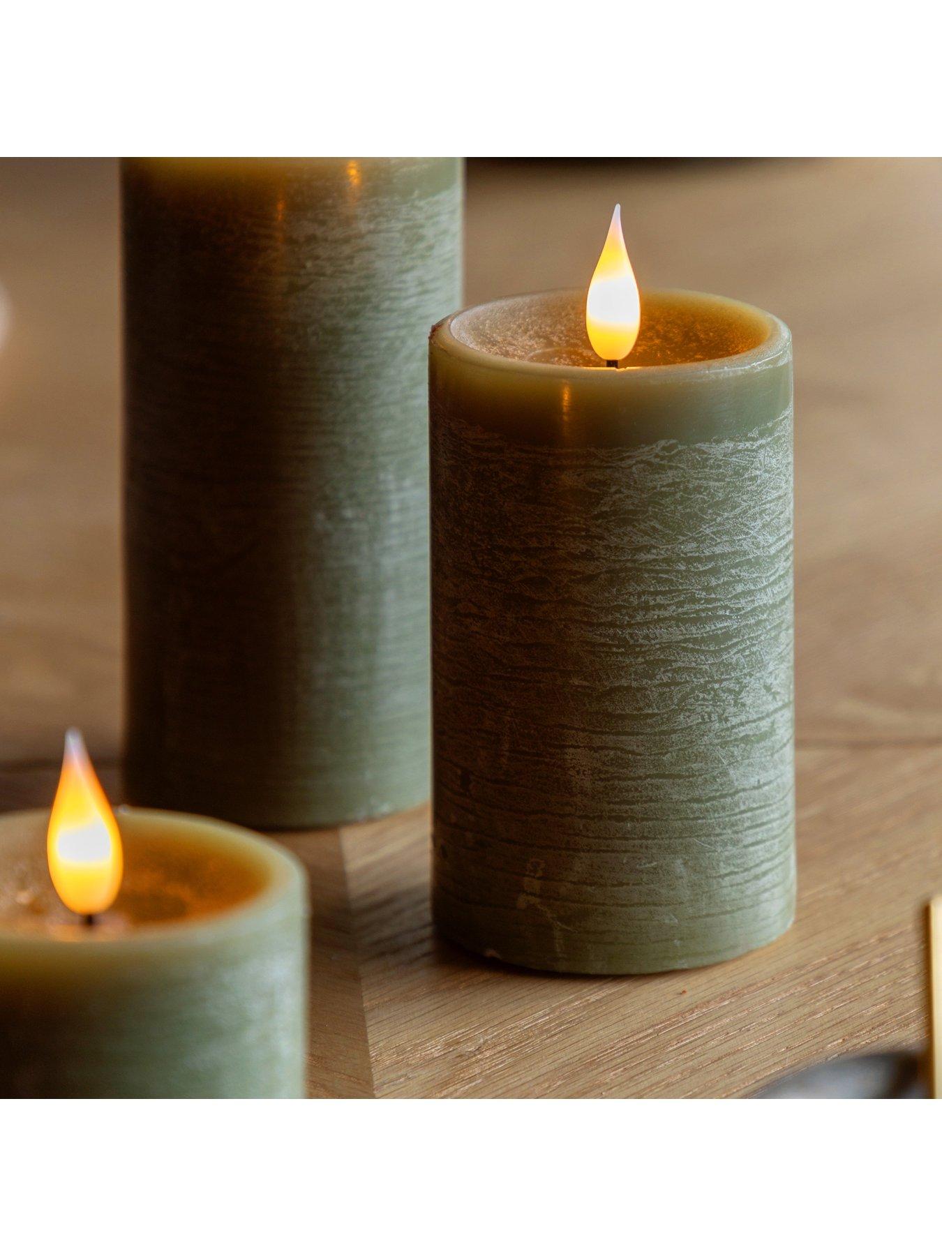 Gallery Direct Remote Control 3 pack Led Candle - Olive | Very
