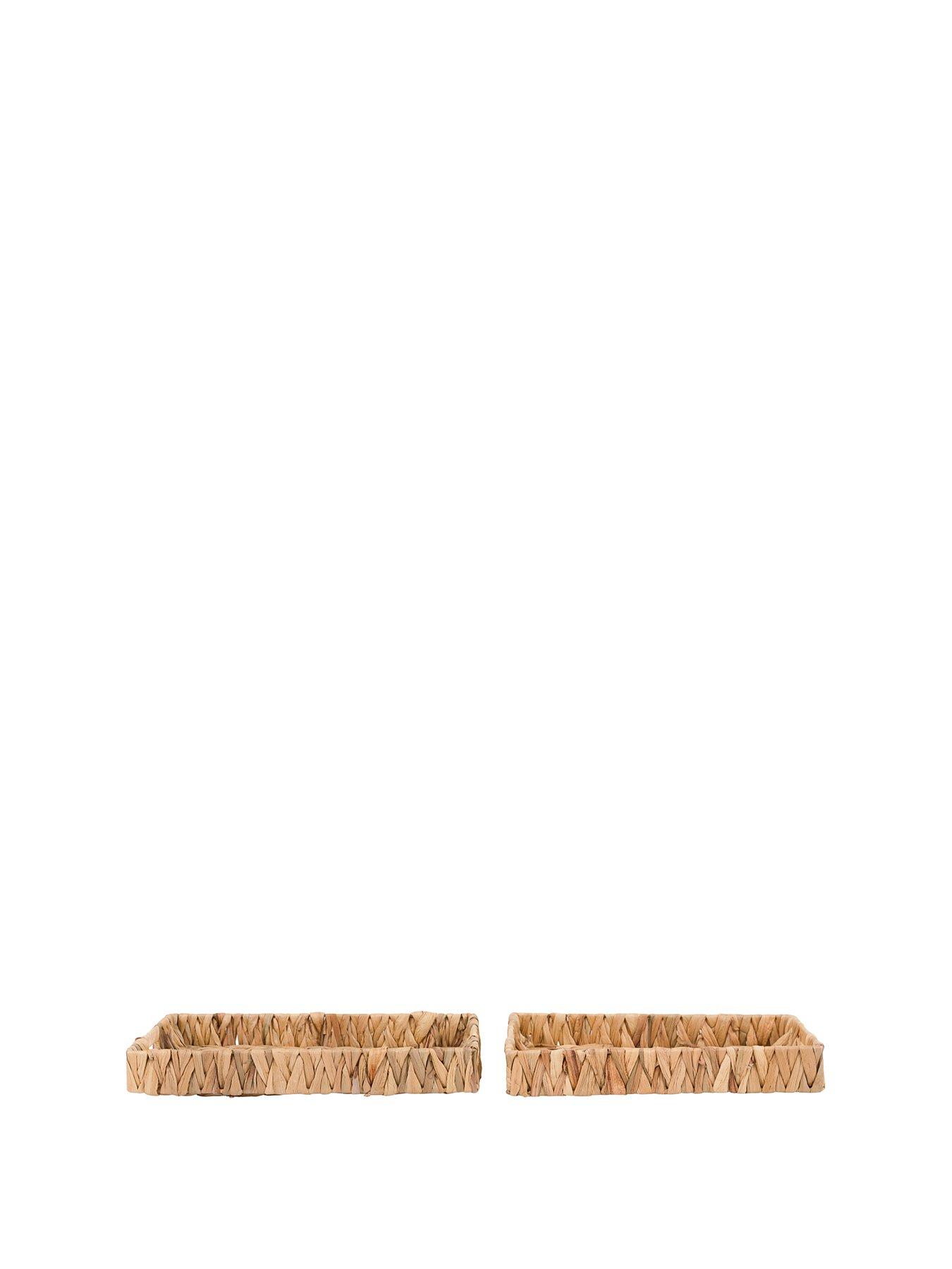 Gallery Direct Set Of 2 Woven Rectangle Trays Natural | Very