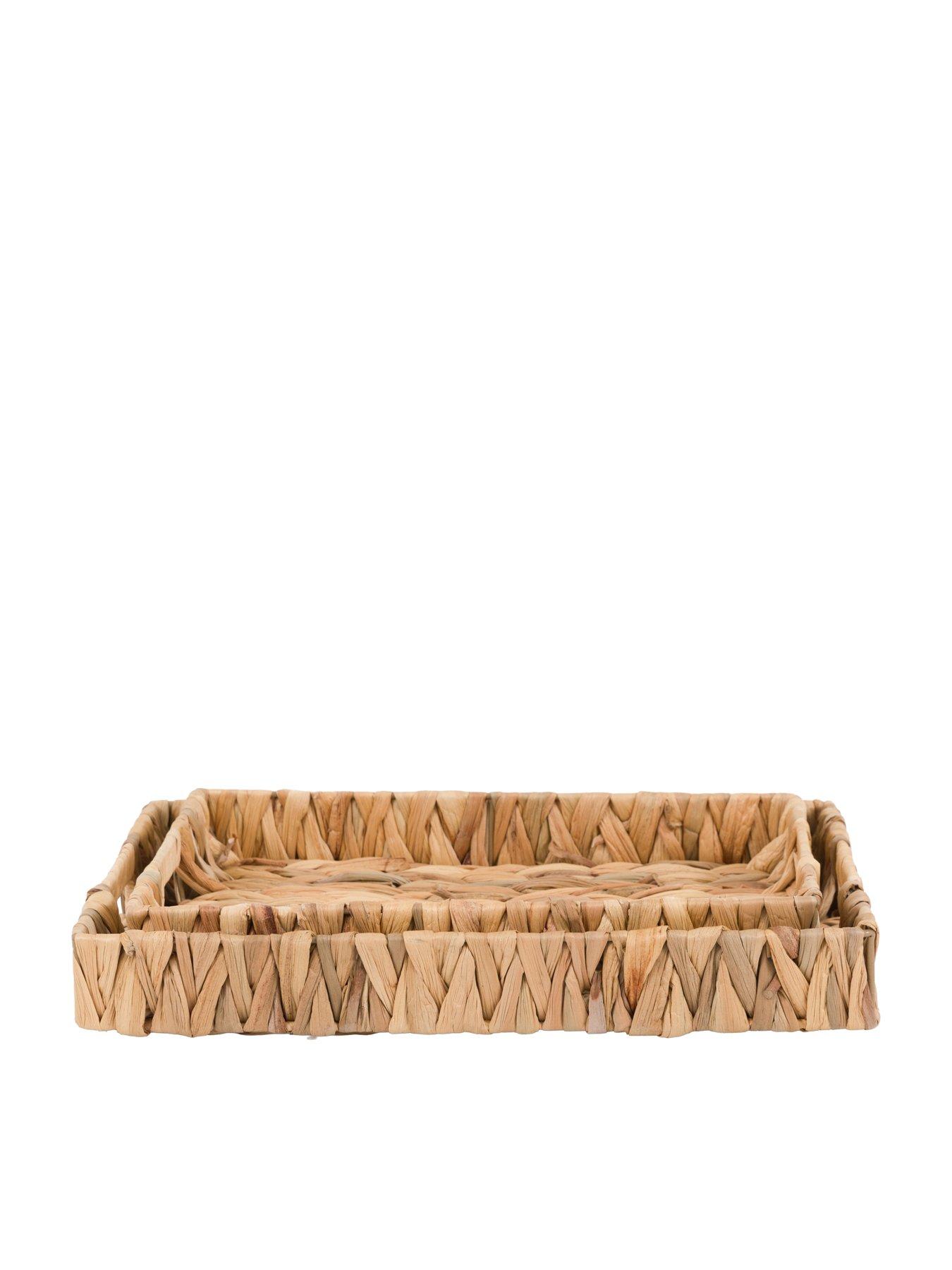 Gallery Direct Set Of 2 Woven Rectangle Trays Natural | Very