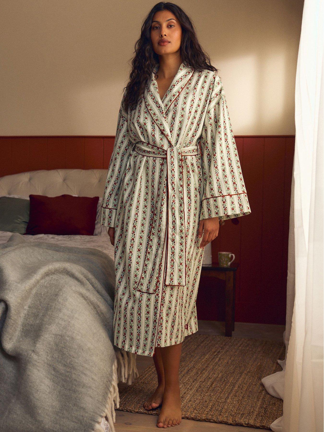 Laura Ashley Christmas Rose Robe - Black | Very