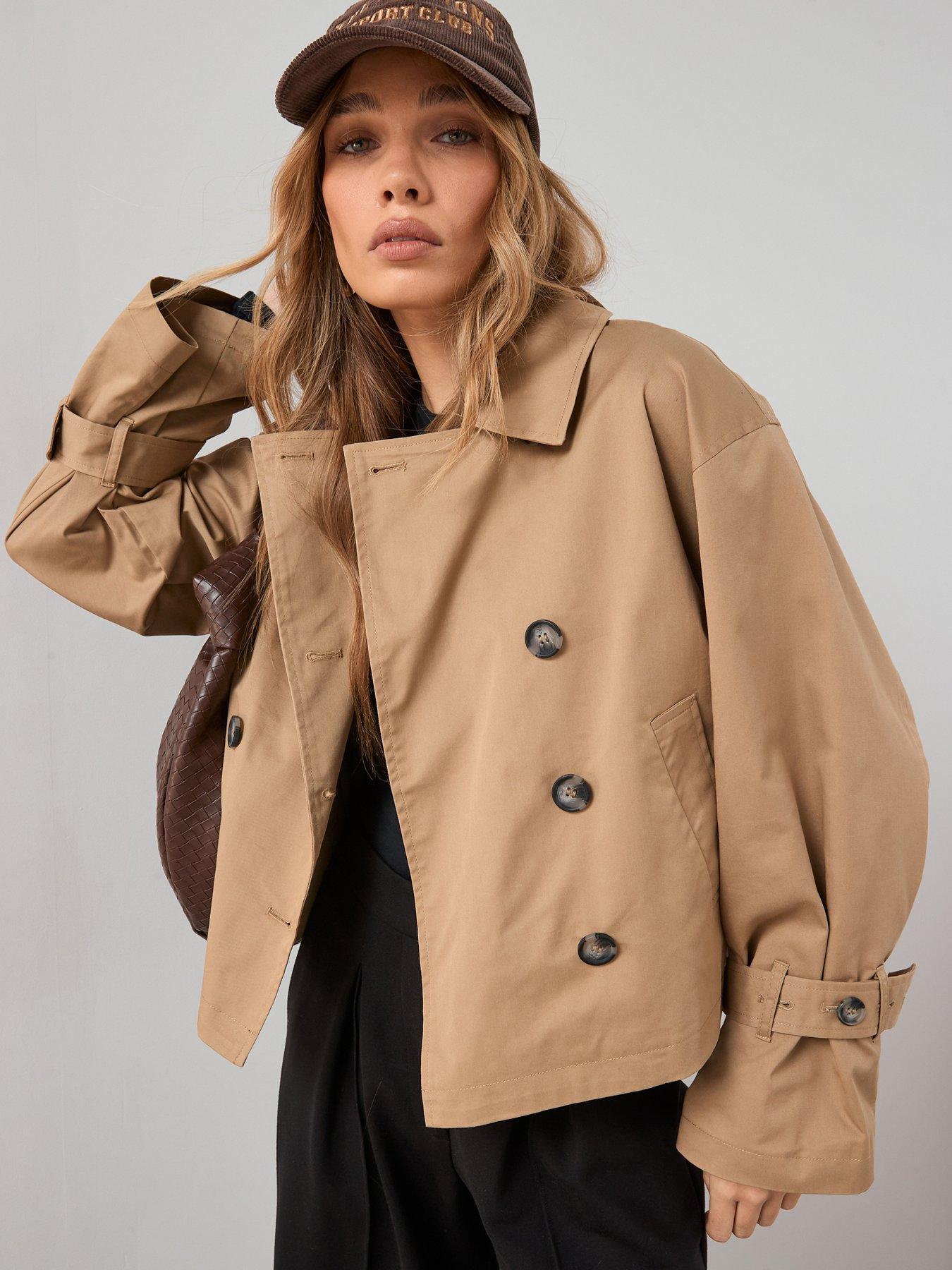 The Very Collection A Line Short Trench - Beige | Very
